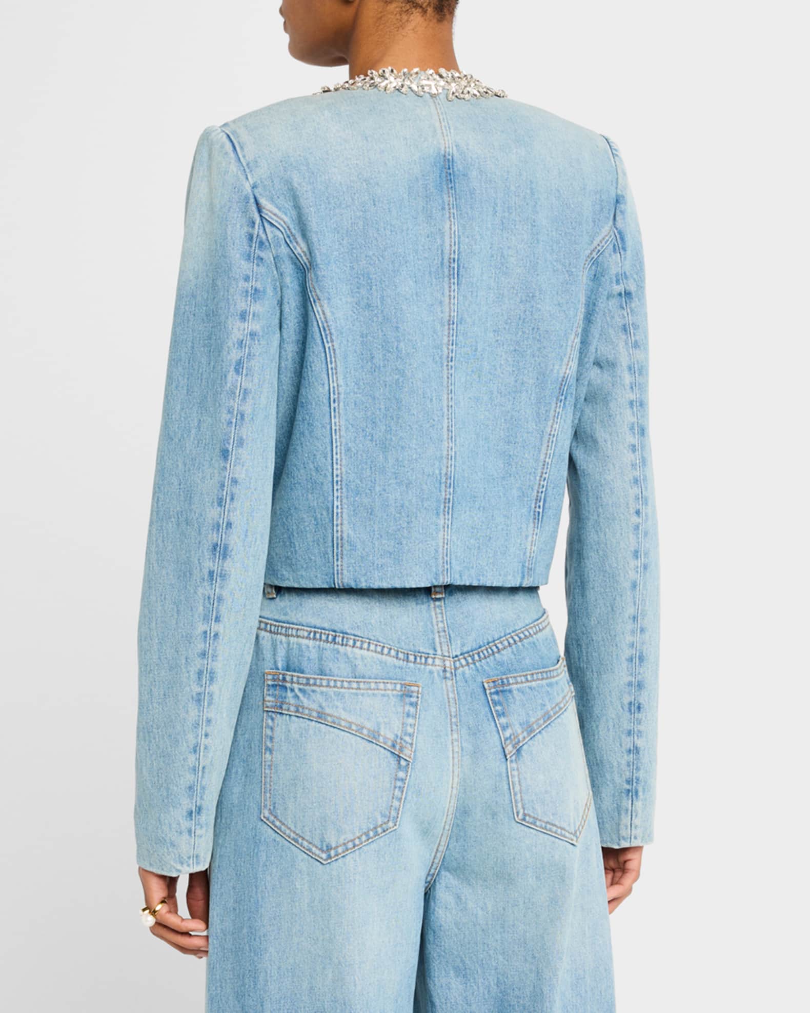Zimmermann Crush Embellished Denim Jacket | Neiman Marcus