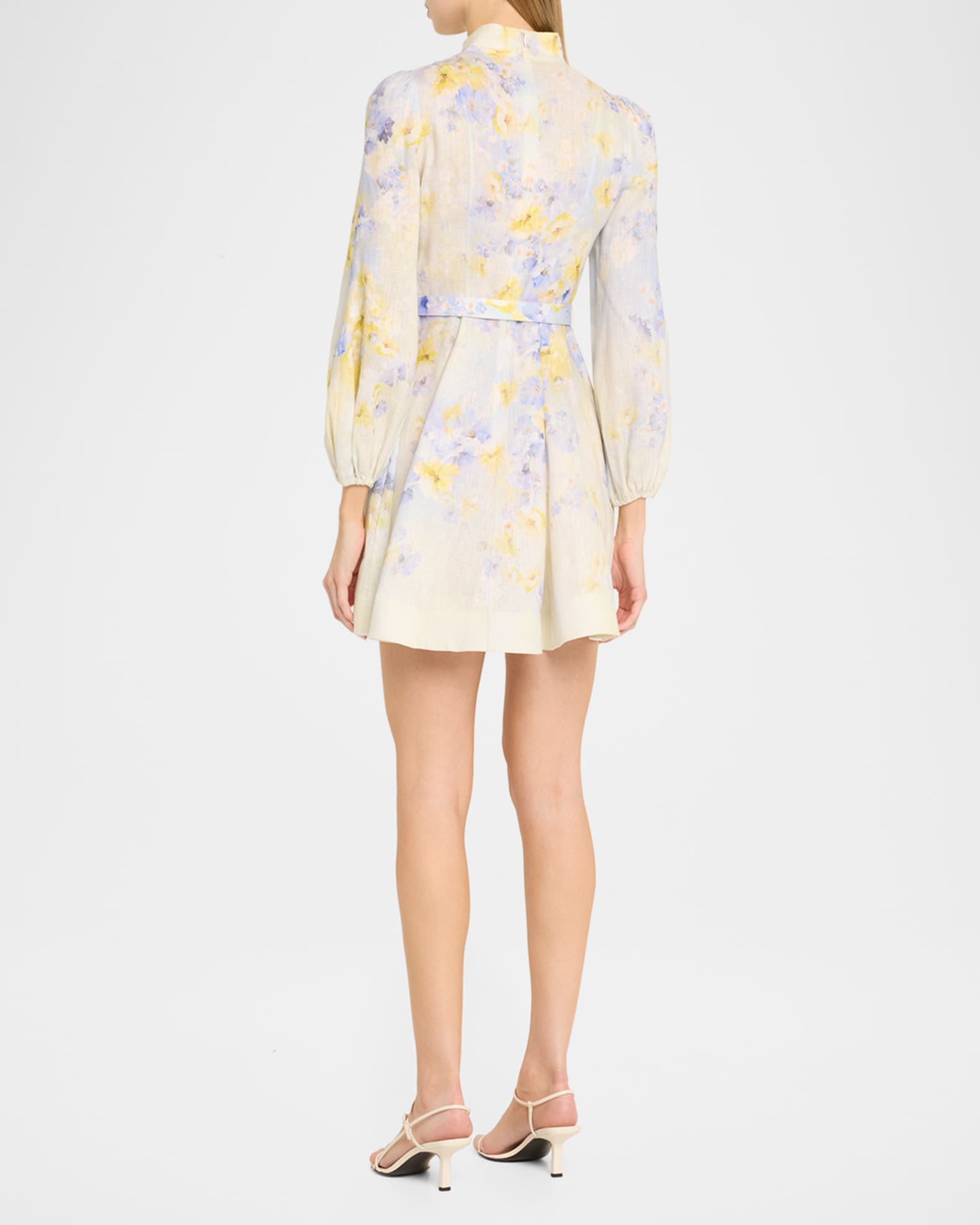 Zimmermann Crush Buttoned Mini Dress | Neiman Marcus