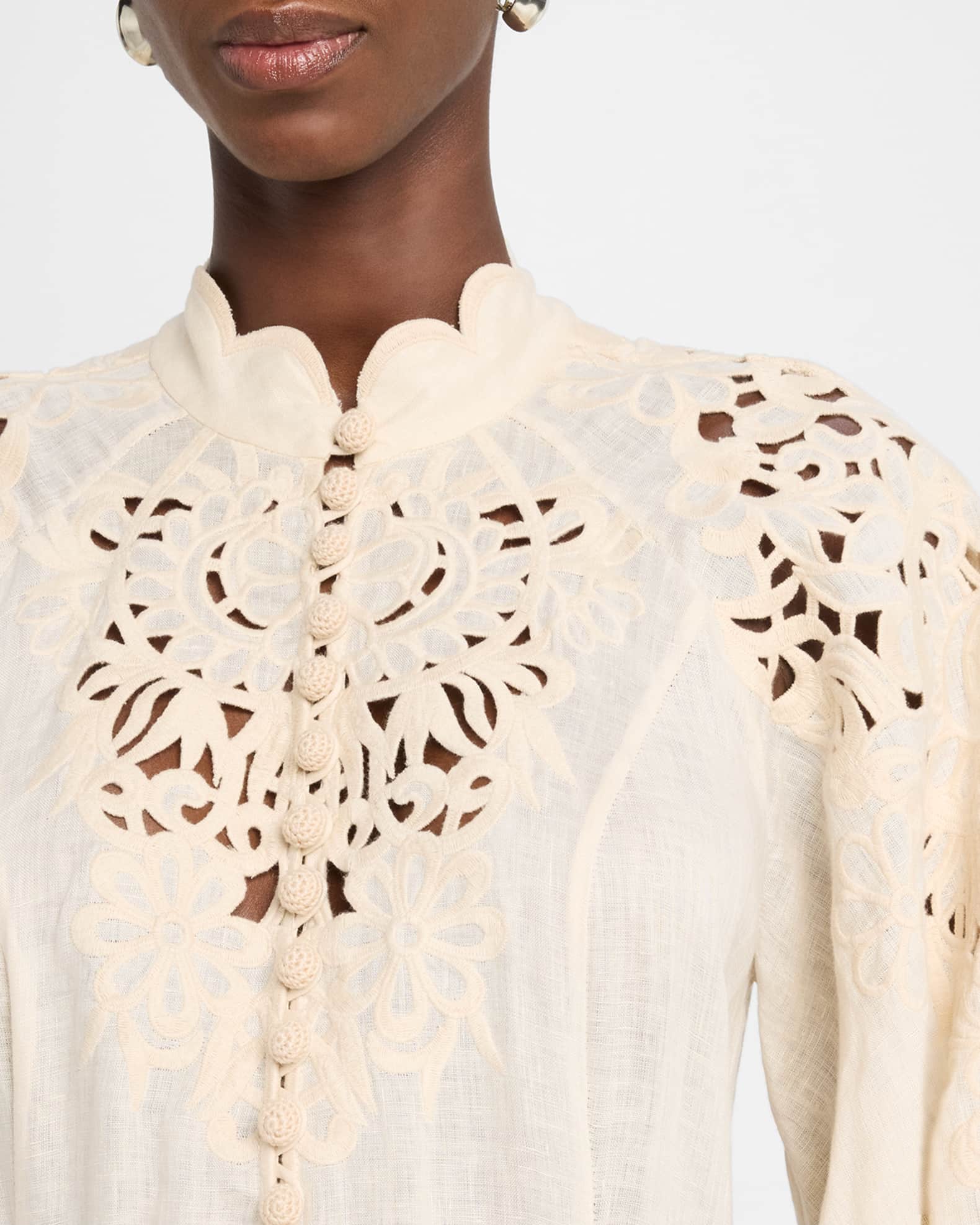 Zimmermann Wylie Embroidered Billow Dress | Neiman Marcus