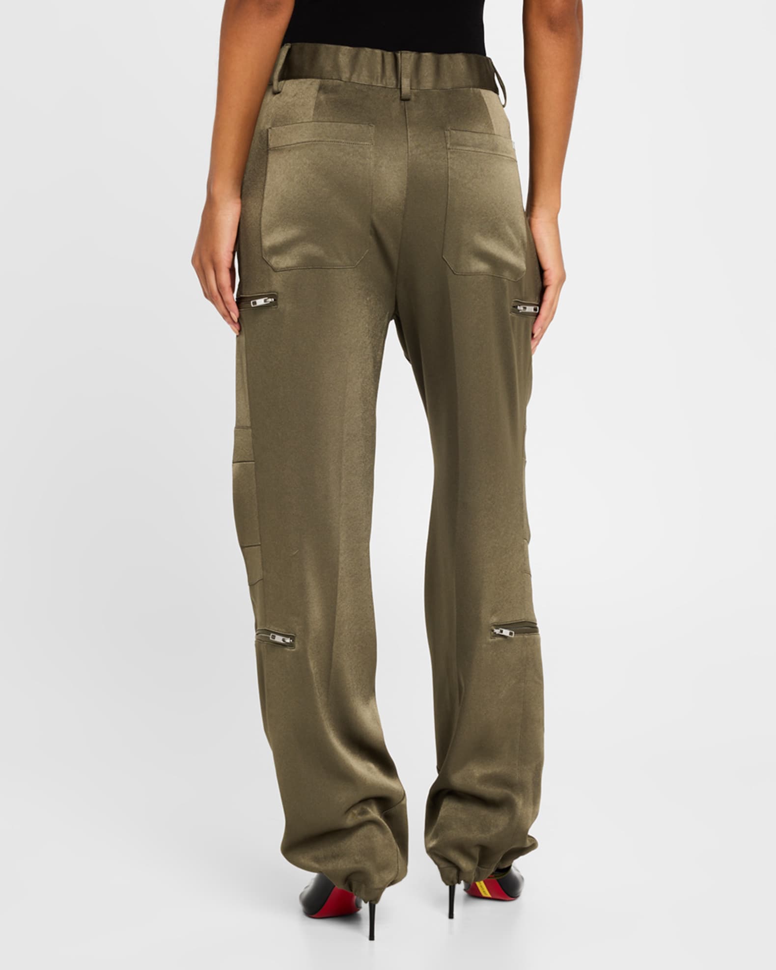 Helmut Lang Fluid-Satin Flight Pants | Neiman Marcus