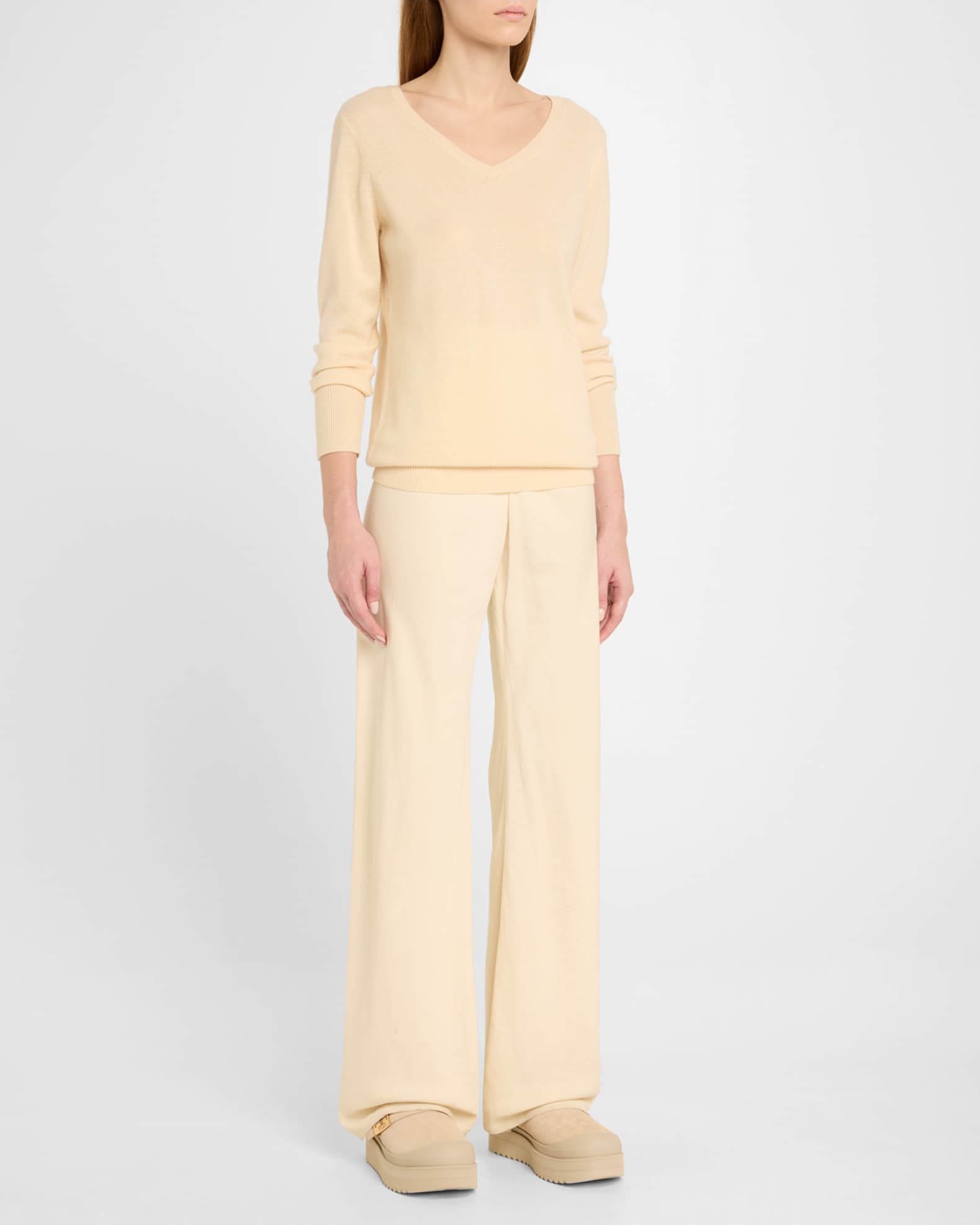 Tory Burch Mellow Suede Shearling Buckle Platform Loafer Mules | Neiman ...