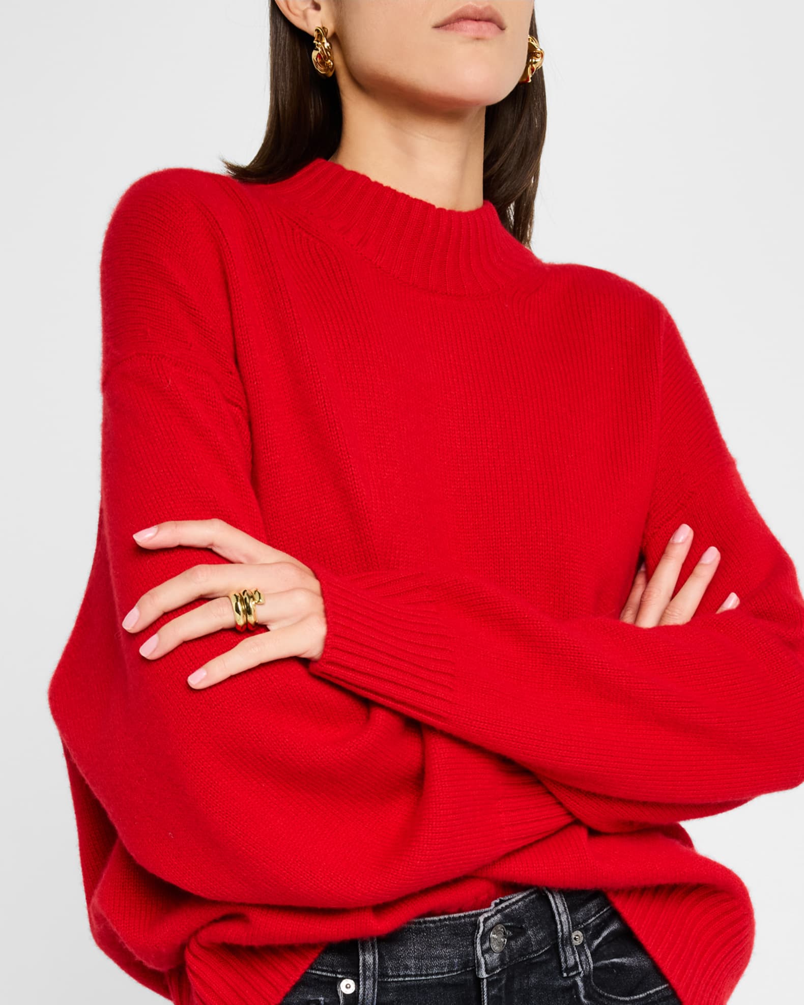 FRAME Oversized Cashmere Sweater | Neiman Marcus