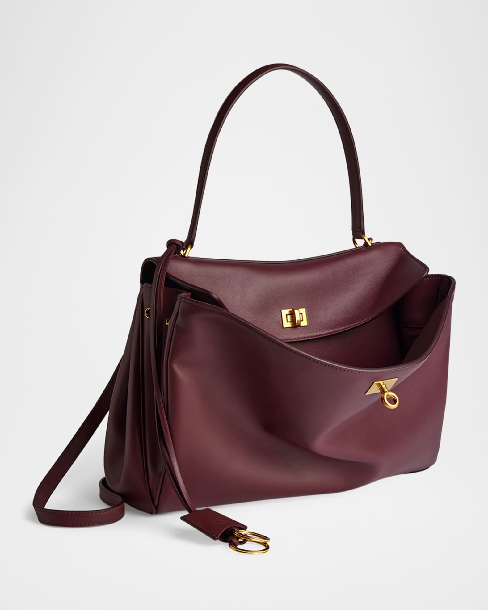 Rodeo Medium Leather Top-Handle Bag | Neiman Marcus