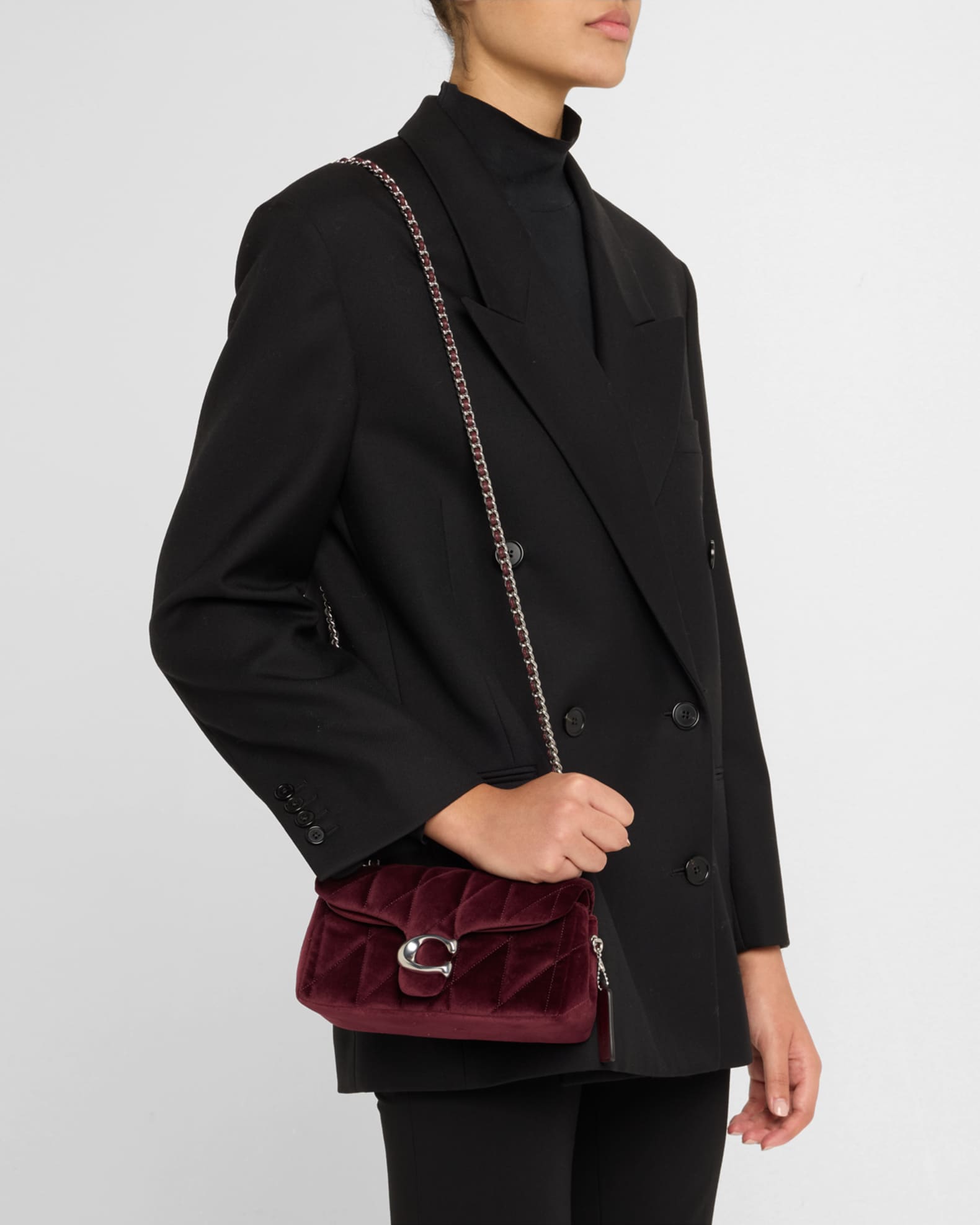 Coach Tabby 20 Quilted Velvet Chain Shoulder Bag | Neiman Marcus