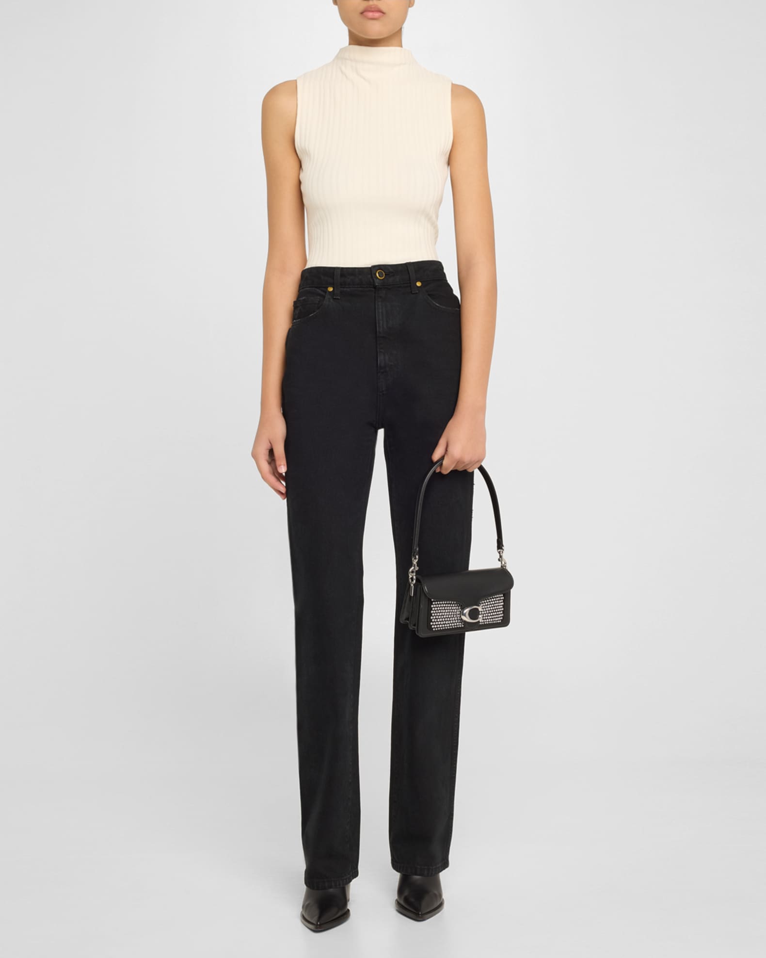 Coach Tabby 20 Crystal Leather Shoulder Bag | Neiman Marcus