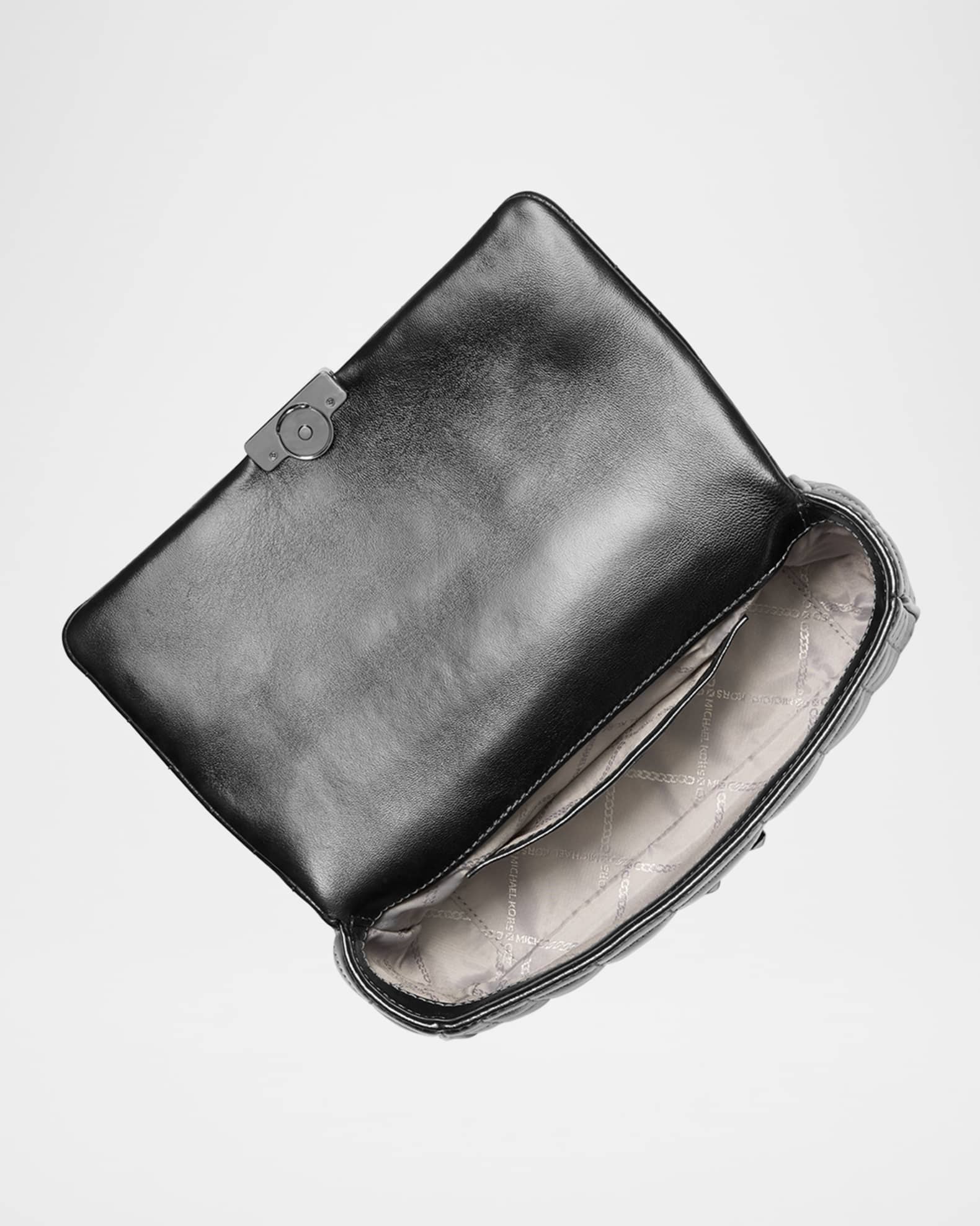 MICHAEL Michael Kors Tribeca Convertible Quilted Metallic Leather ...