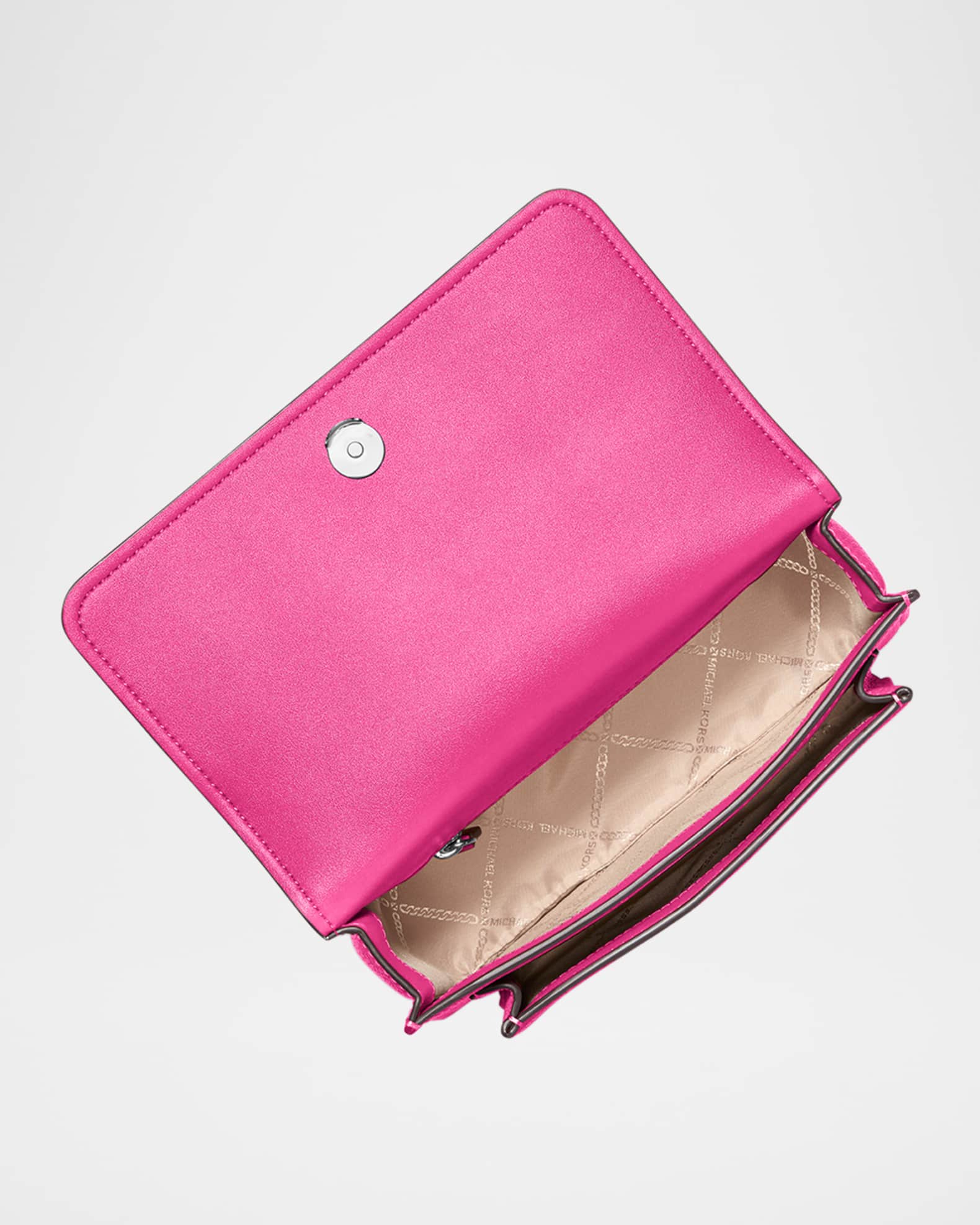 MICHAEL Michael Kors Claire Large Flap Leather Shoulder Bag | Neiman Marcus