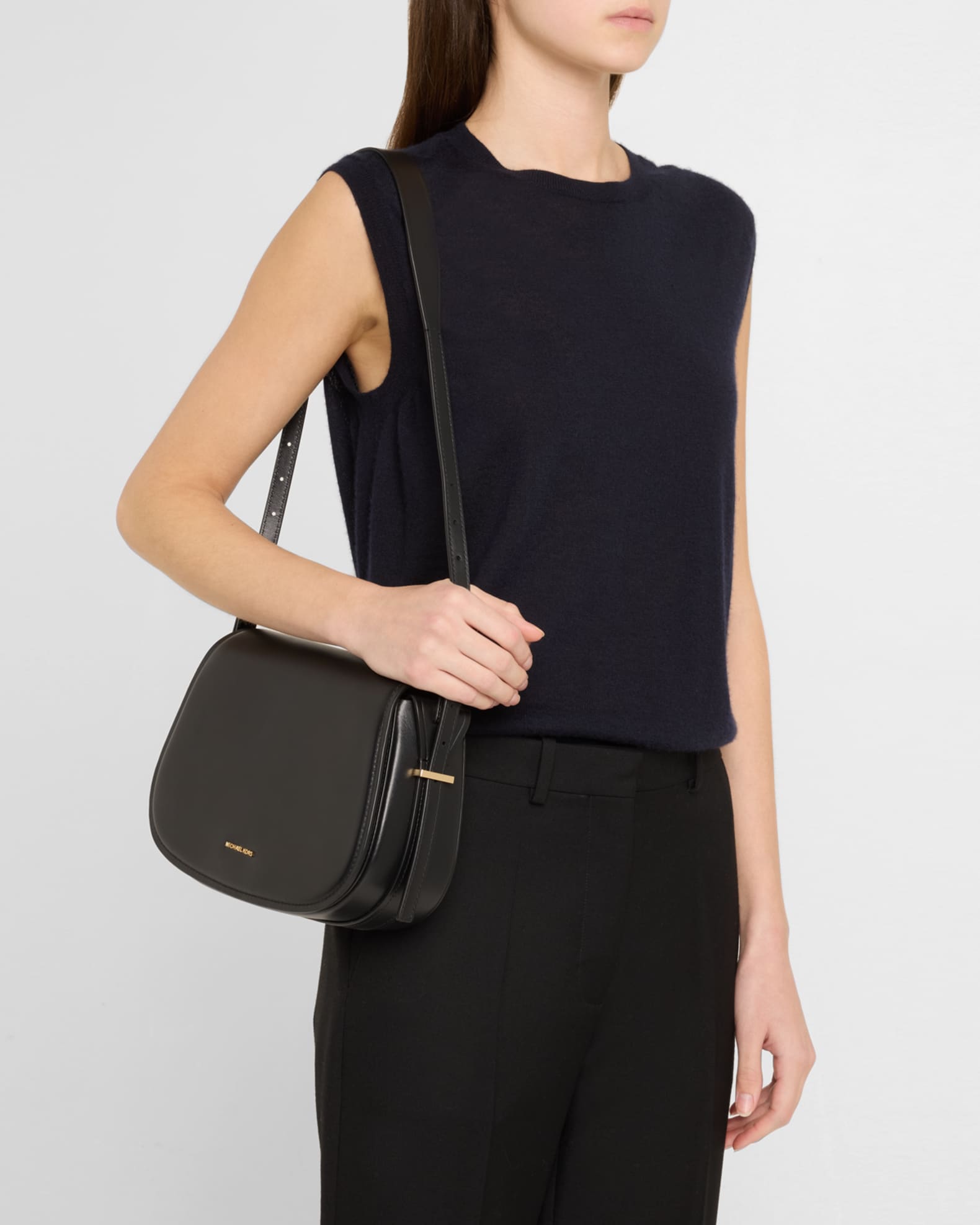 MICHAEL Michael Kors Lydia Medium Flap Leather Crossbody Bag | Neiman ...