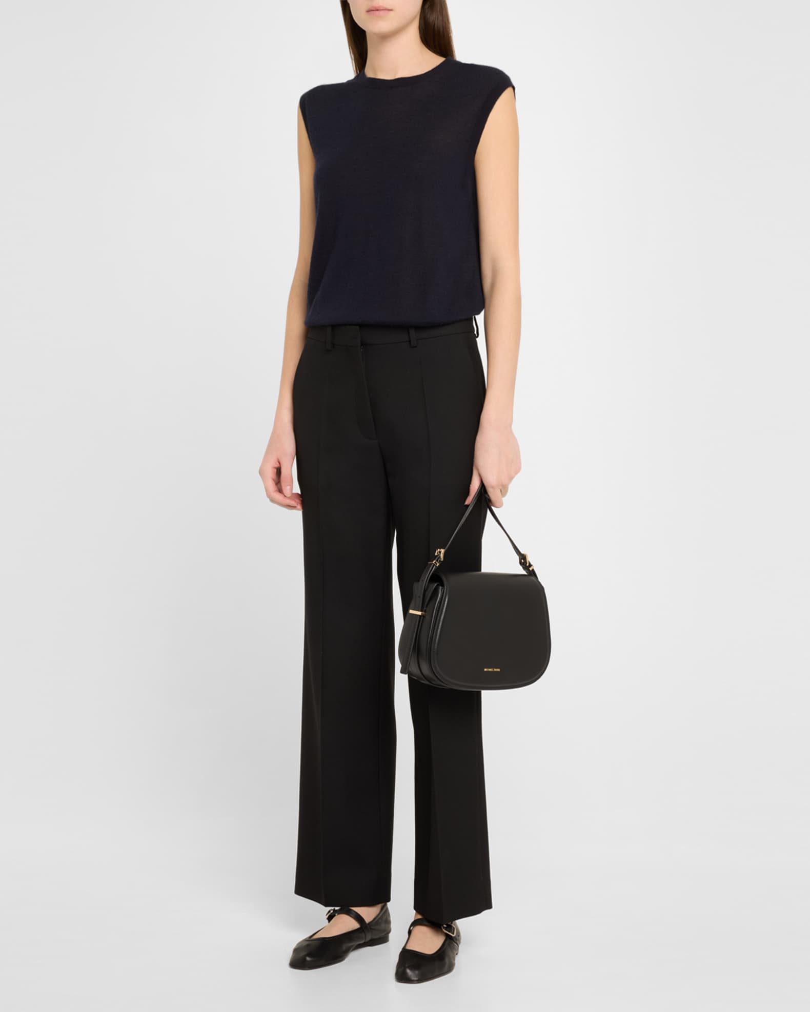 MICHAEL Michael Kors Lydia Medium Flap Leather Crossbody Bag | Neiman ...