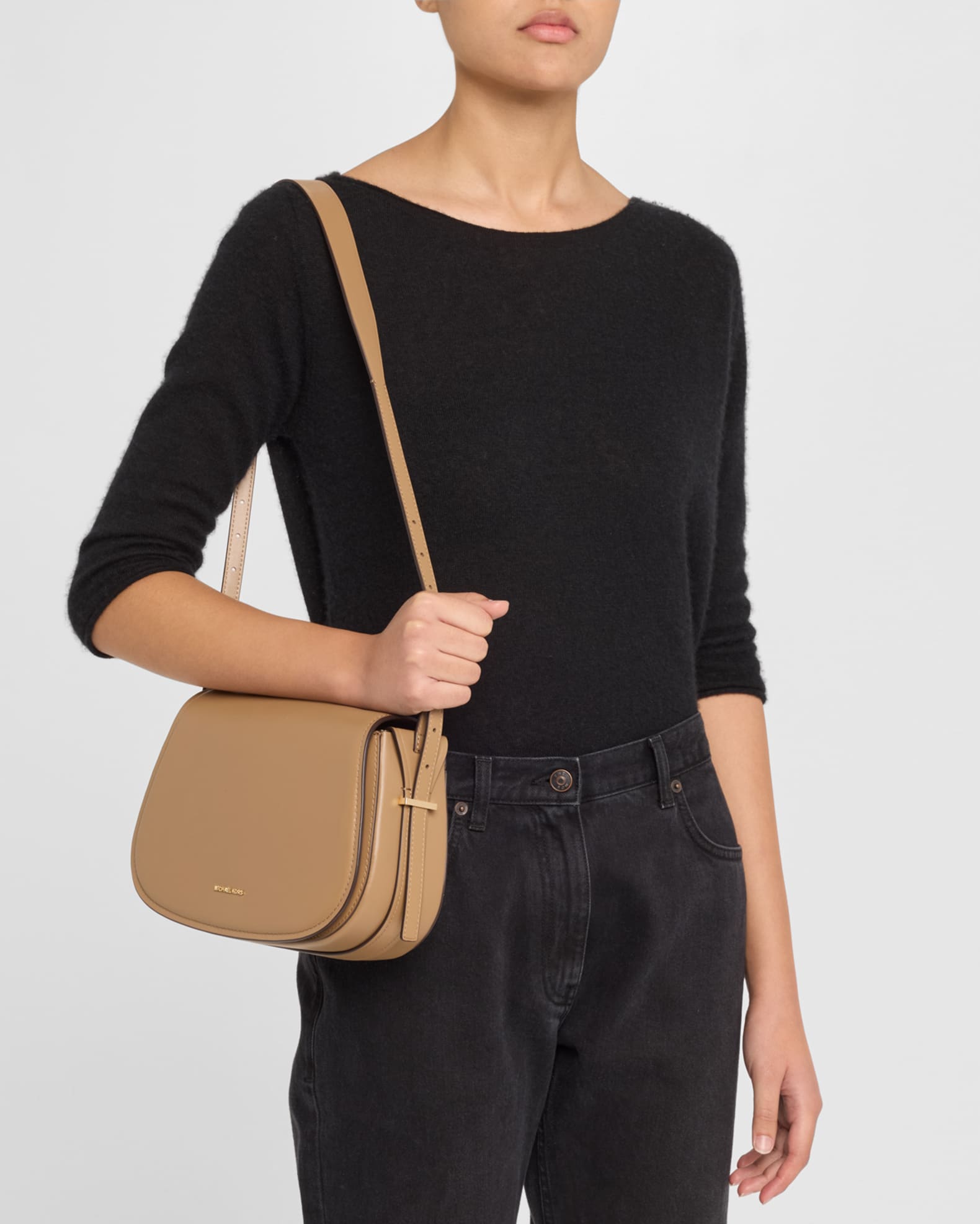 Lydia Medium Flap Leather Crossbody Bag | Neiman Marcus