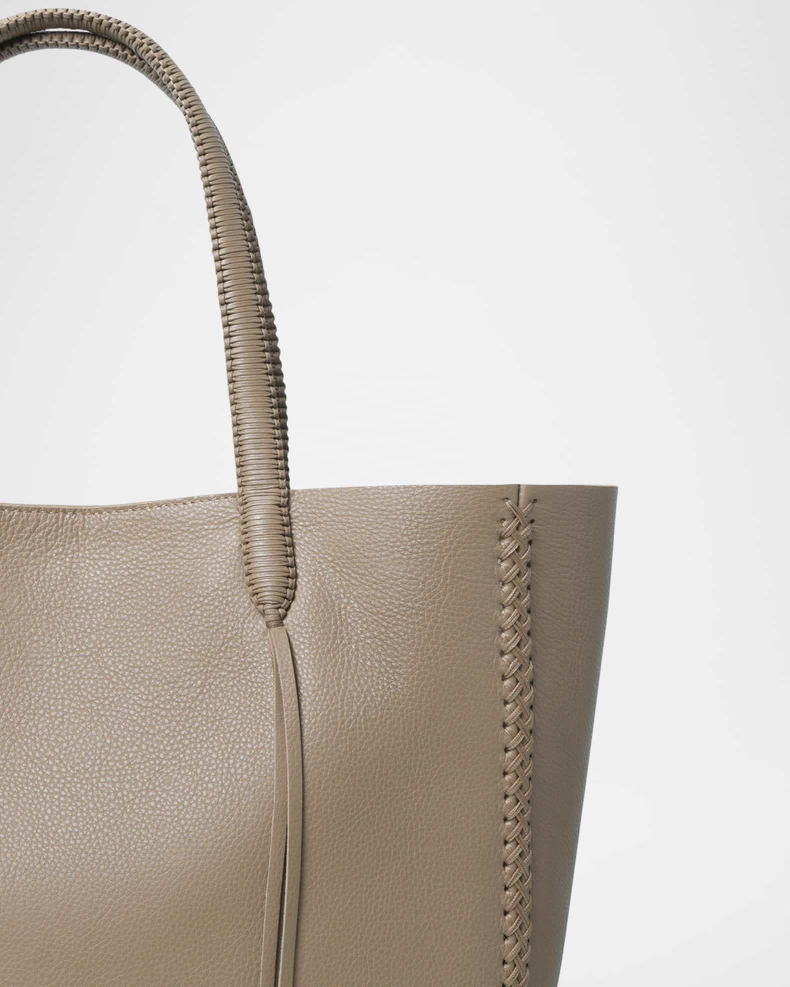 Callista Medium Grained Leather Tote Bag | Neiman Marcus