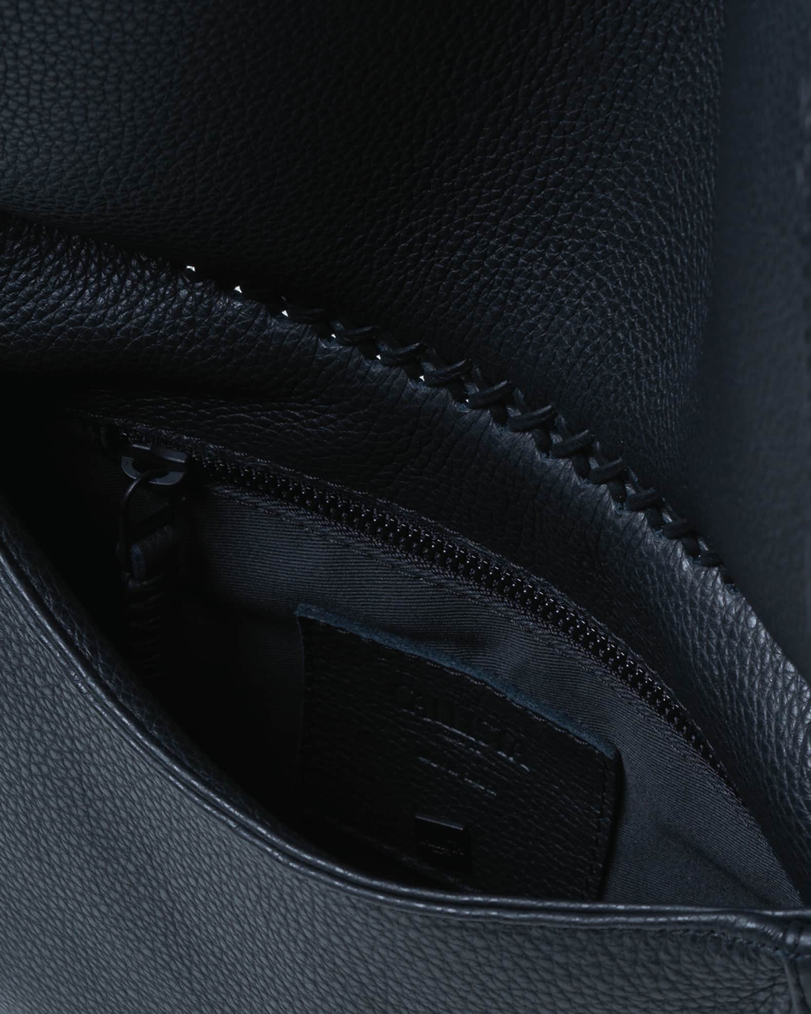 Callista Medium Leather Saddle Crossbody Bag | Neiman Marcus