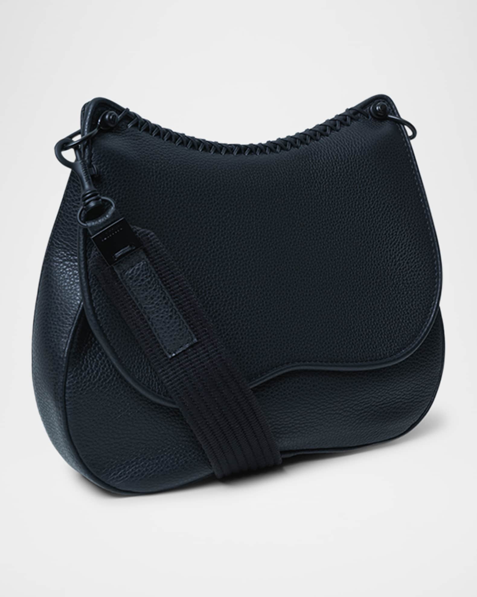 Callista Medium Leather Saddle Crossbody Bag | Neiman Marcus