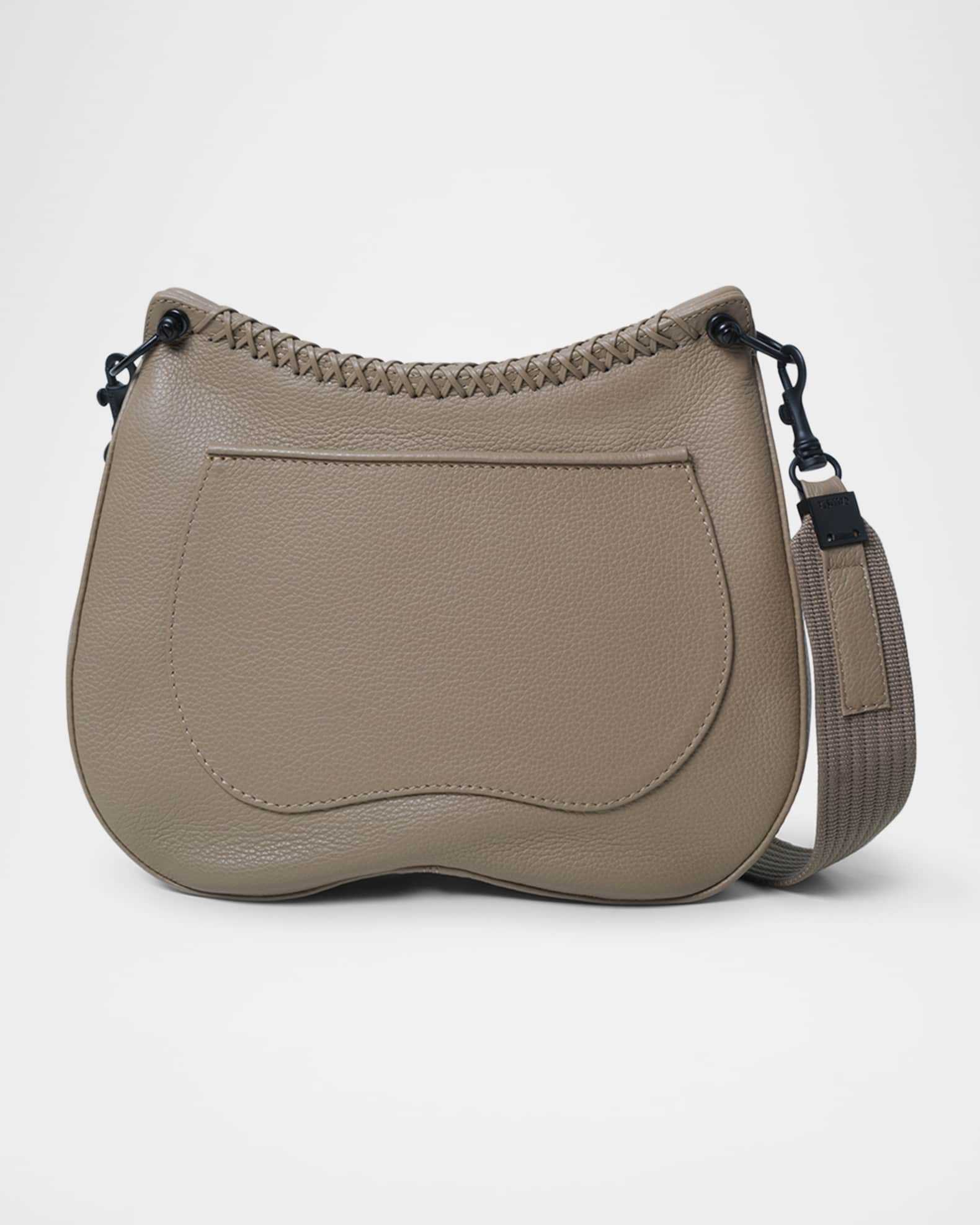 Callista Medium Leather Saddle Crossbody Bag | Neiman Marcus