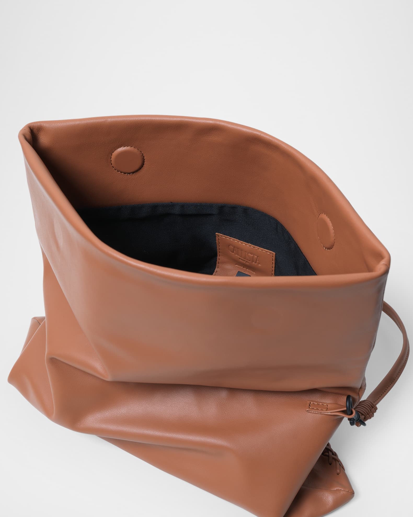 Callista Fold-Over Flap Leather Shoulder Bag | Neiman Marcus