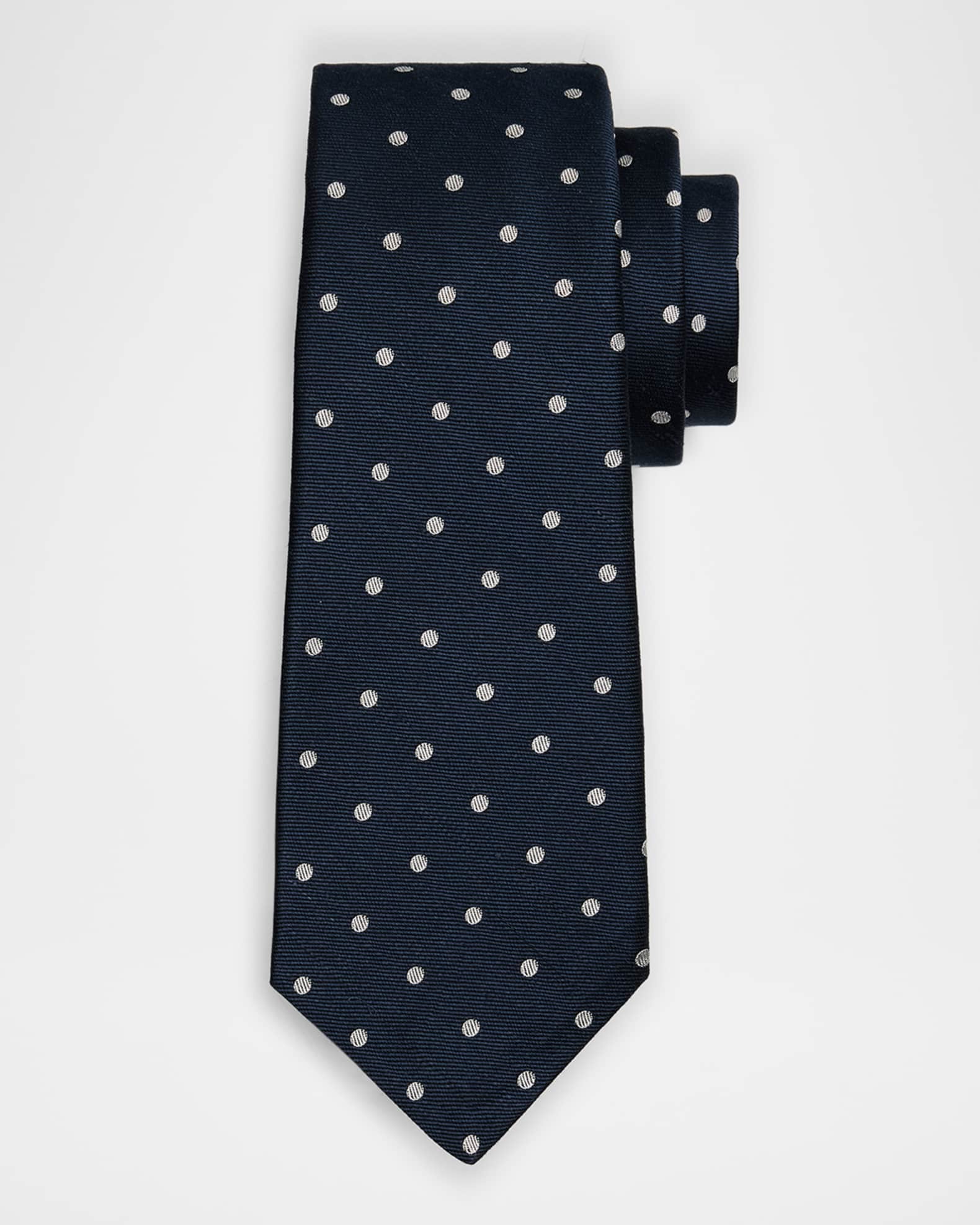 Kiton Men's Woven Dot Tie | Neiman Marcus