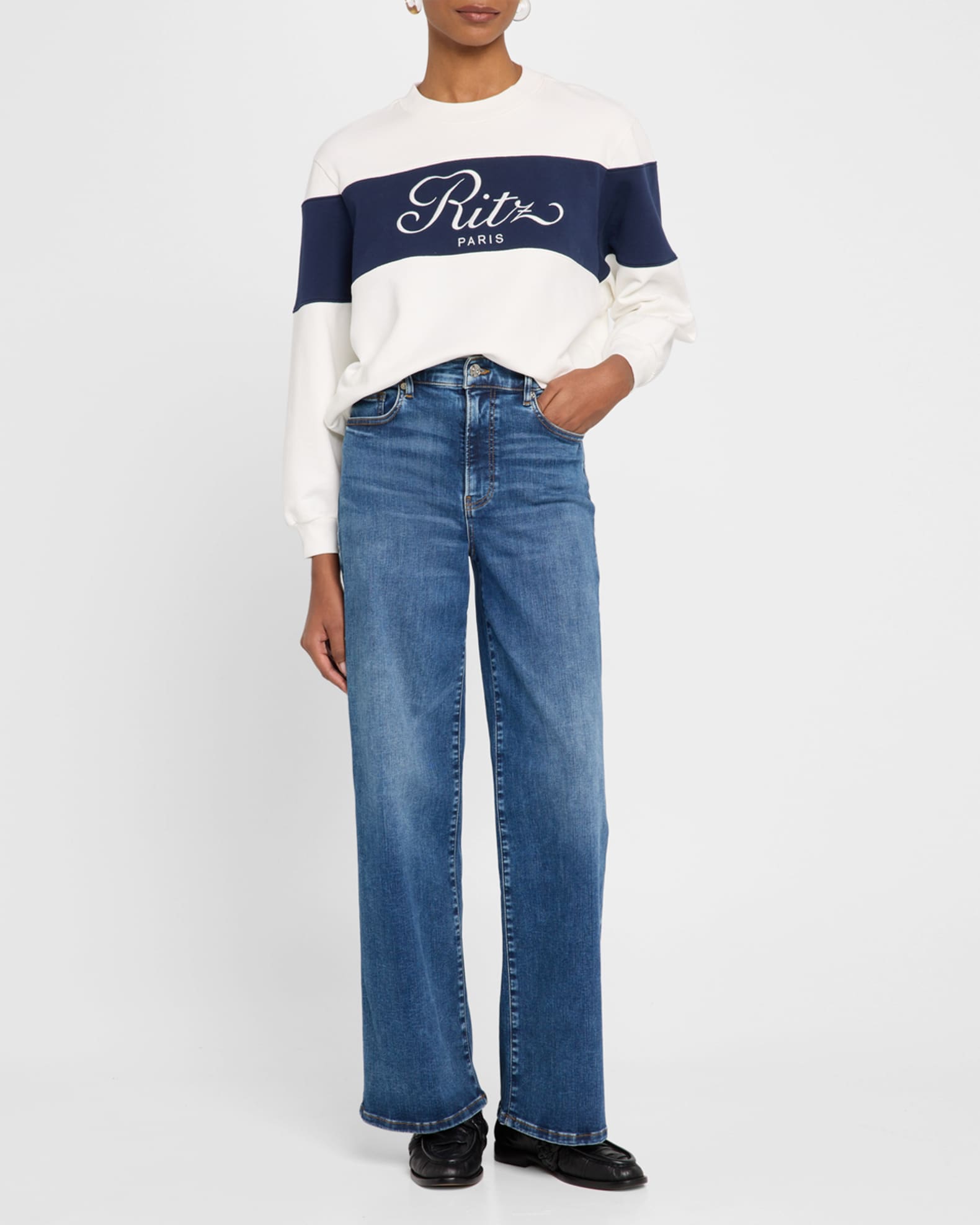 FRAME FRAME x Ritz Paris Logo Sport Sweatshirt | Neiman Marcus
