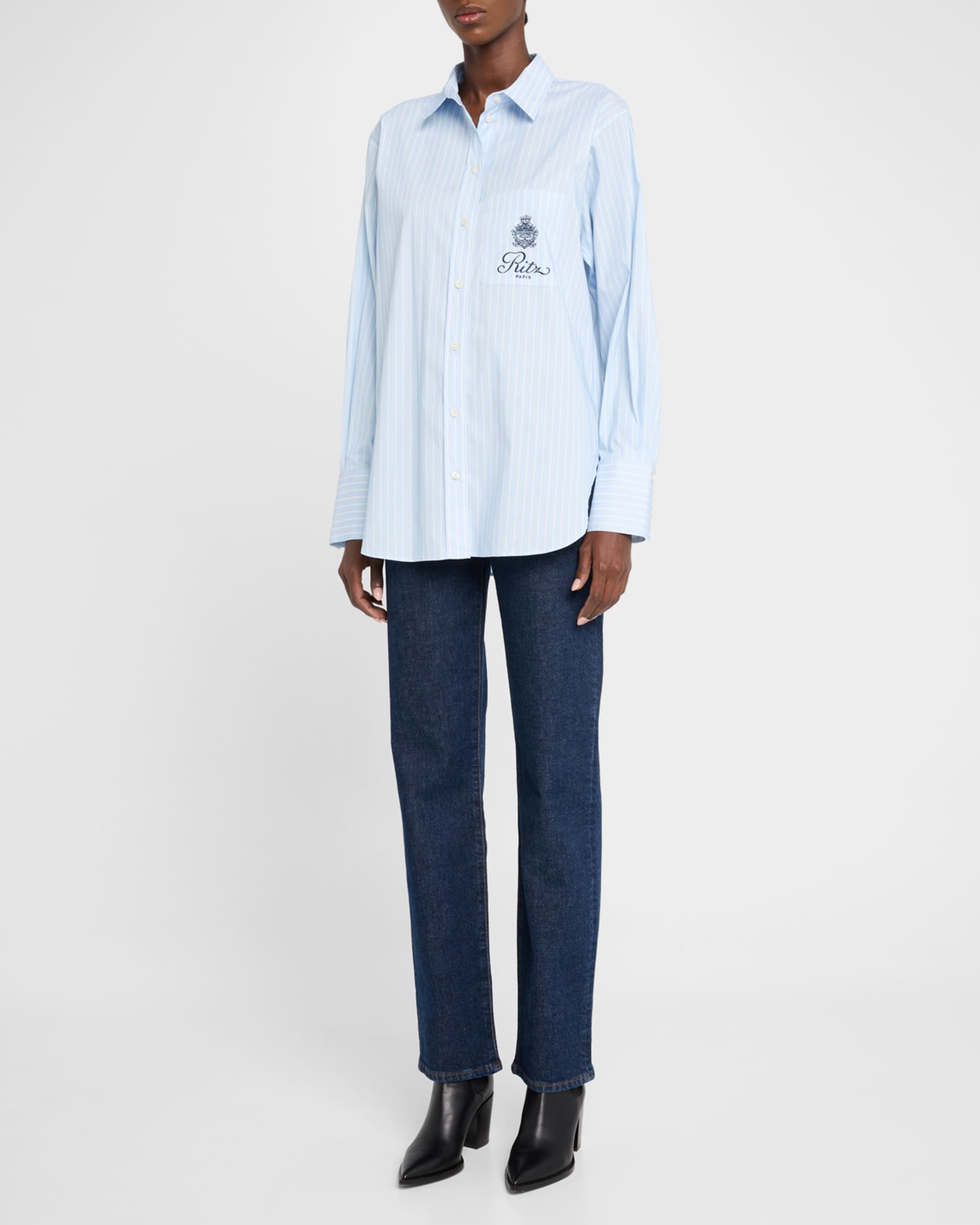 FRAME FRAME x Ritz Paris Oversized Pocket Shirt | Neiman Marcus