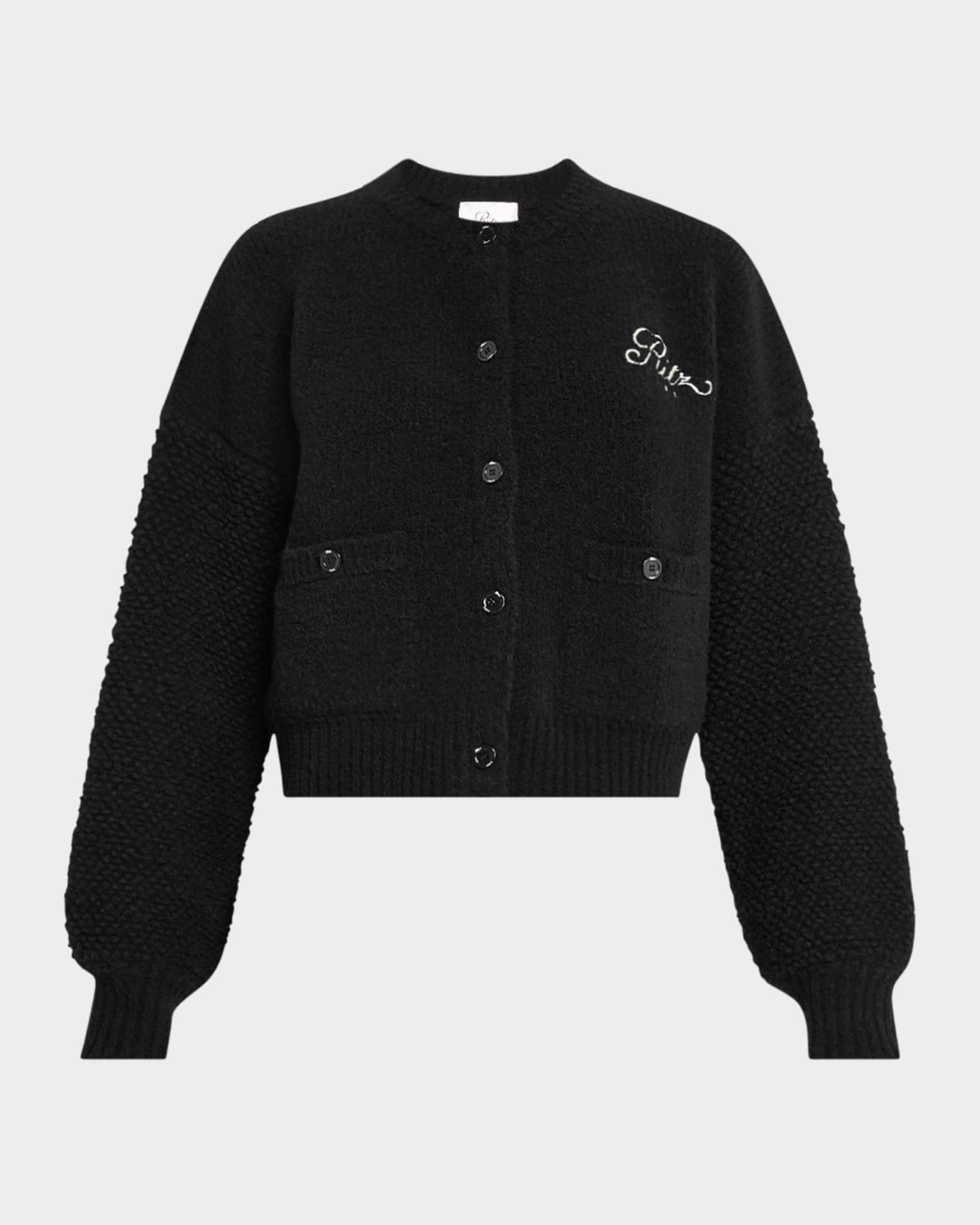 FRAME FRAME x Ritz Paris Mixed-Stitch Sweater | Neiman Marcus