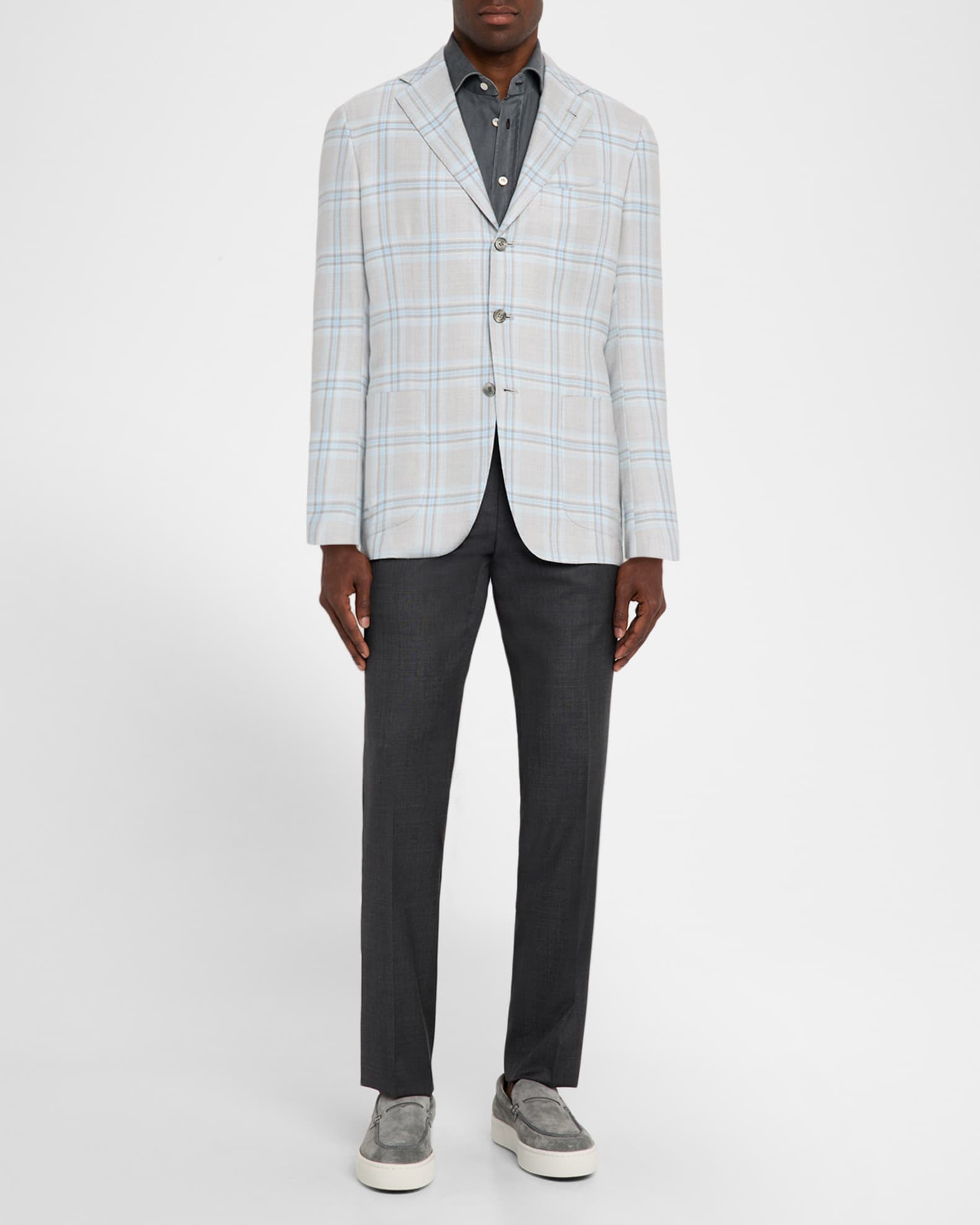 Kiton Men's Check Sport Coat | Neiman Marcus