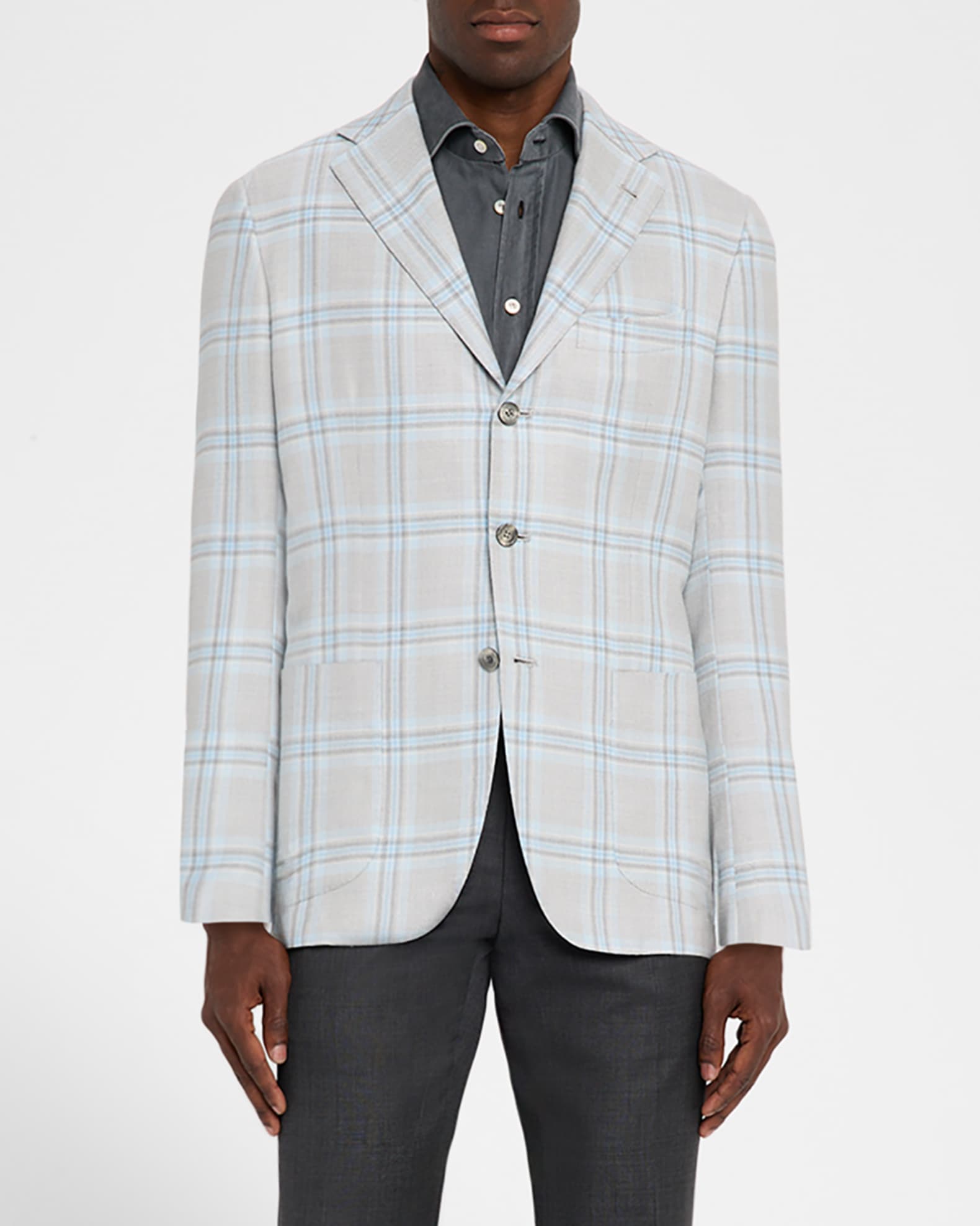 Kiton Men's Check Sport Coat | Neiman Marcus