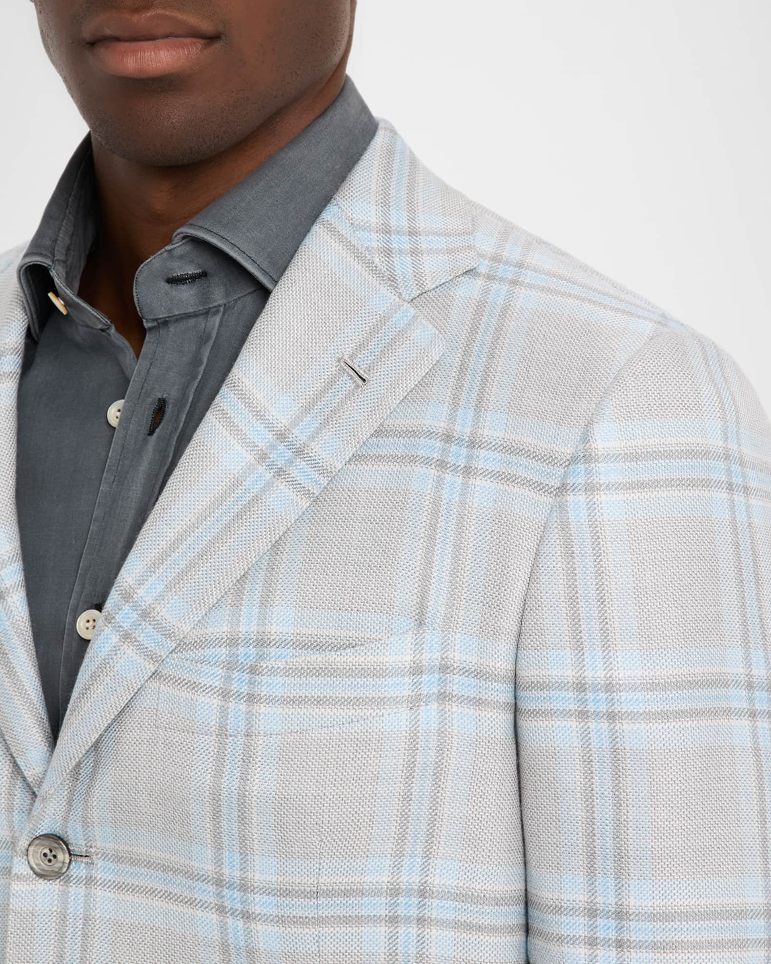 Kiton Men's Check Sport Coat | Neiman Marcus
