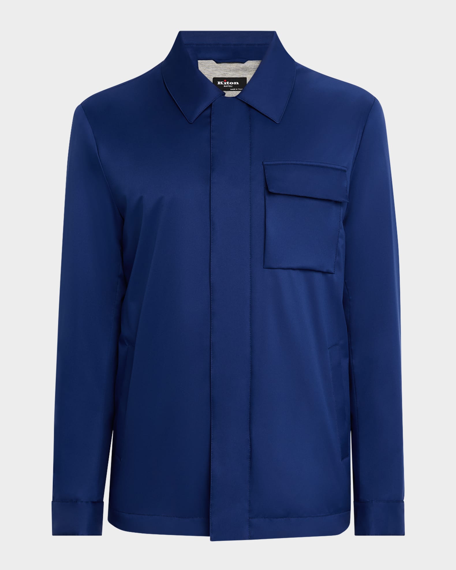 Kiton Men's Covered-Zip Shirt Jacket | Neiman Marcus