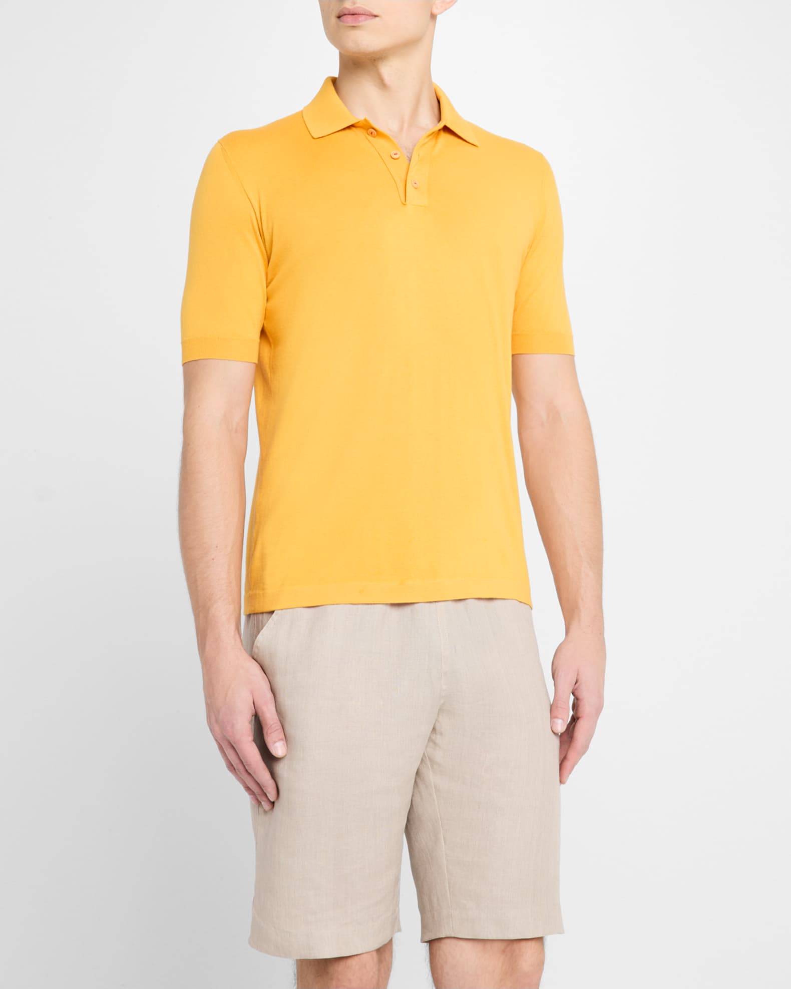 Kiton Men's Soft Cotton Polo Shirt | Neiman Marcus