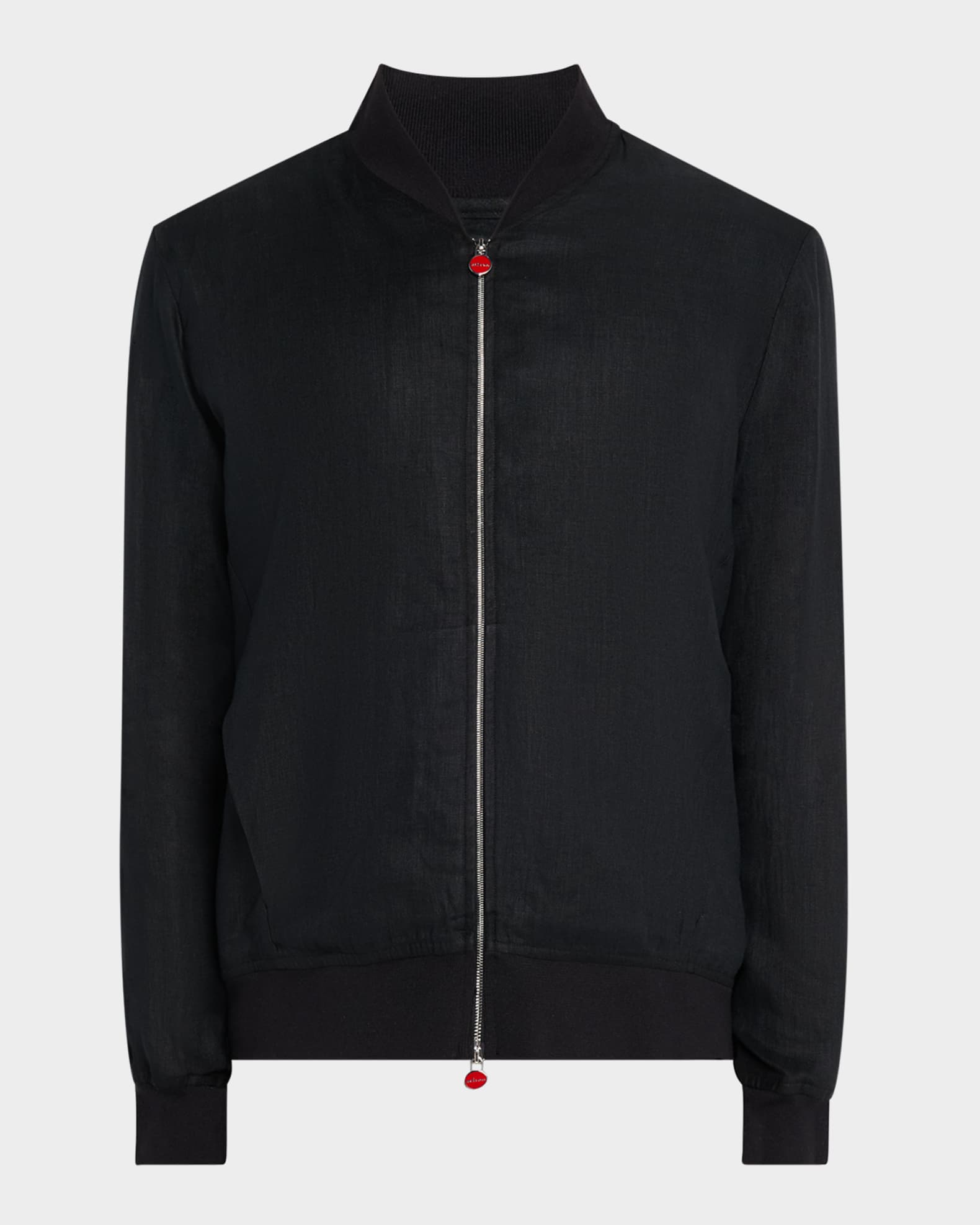 Kiton Men's Solid Linen Blouson Jacket | Neiman Marcus