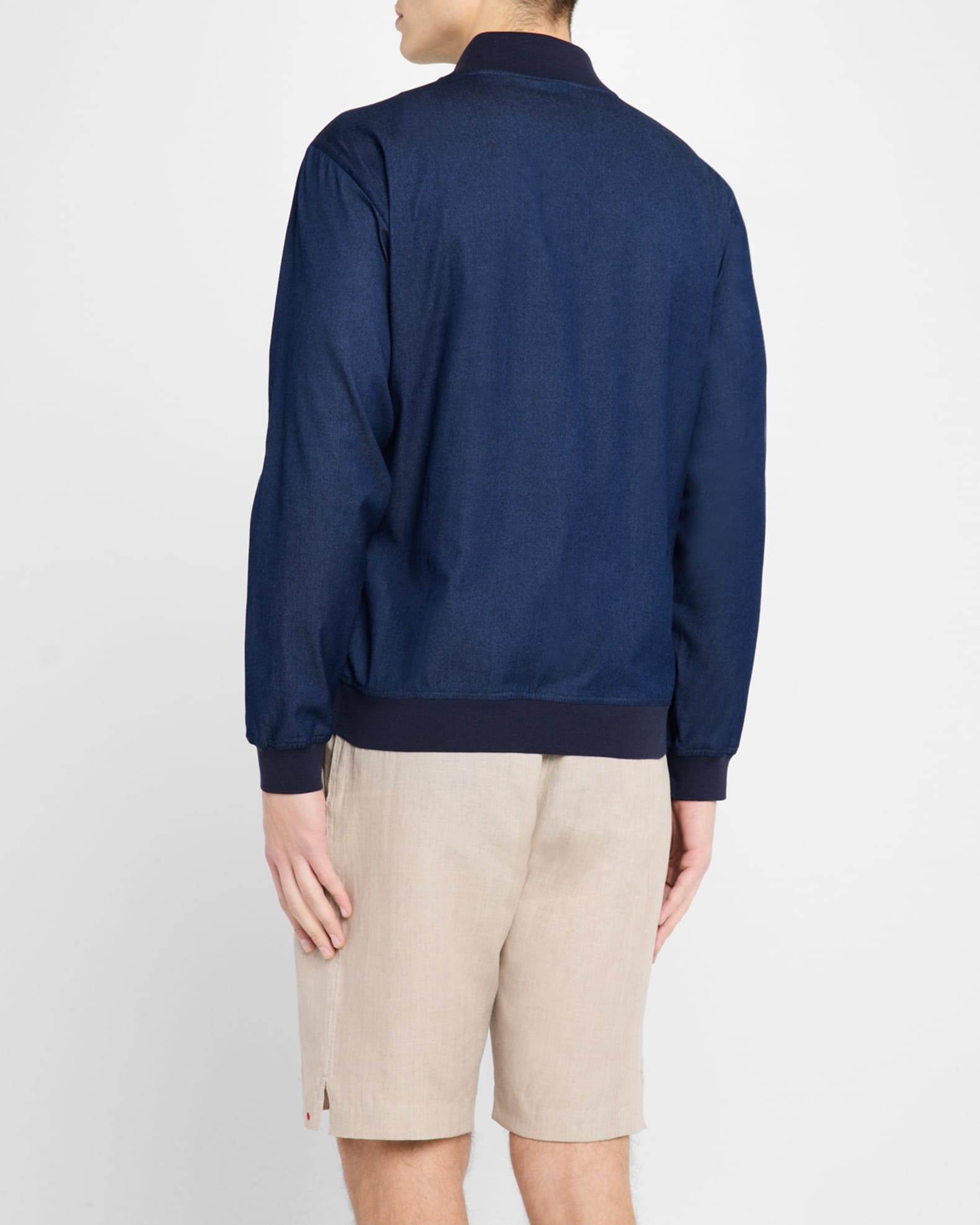 Kiton Men's Chambray Blouson Jacket | Neiman Marcus