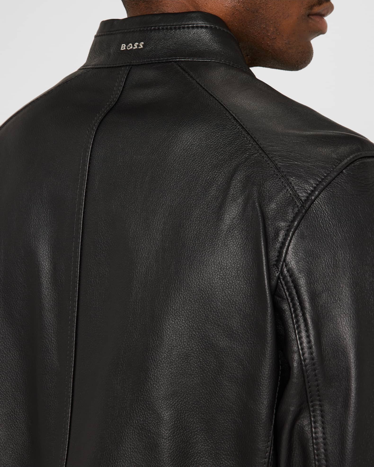 BOSS Men's Mansell Leather Jacket | Neiman Marcus