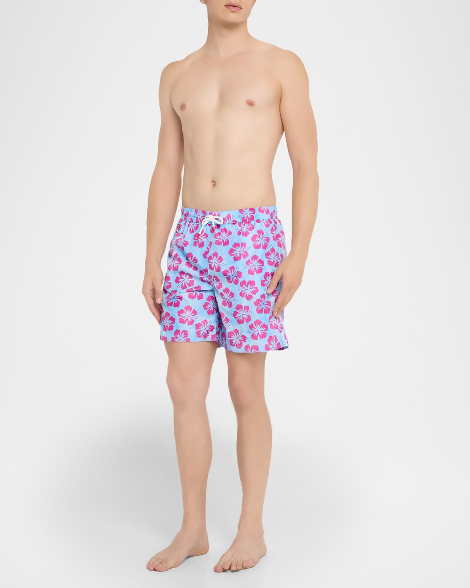 Kiton Men's Tropical Floral Swim Trunks | Neiman Marcus