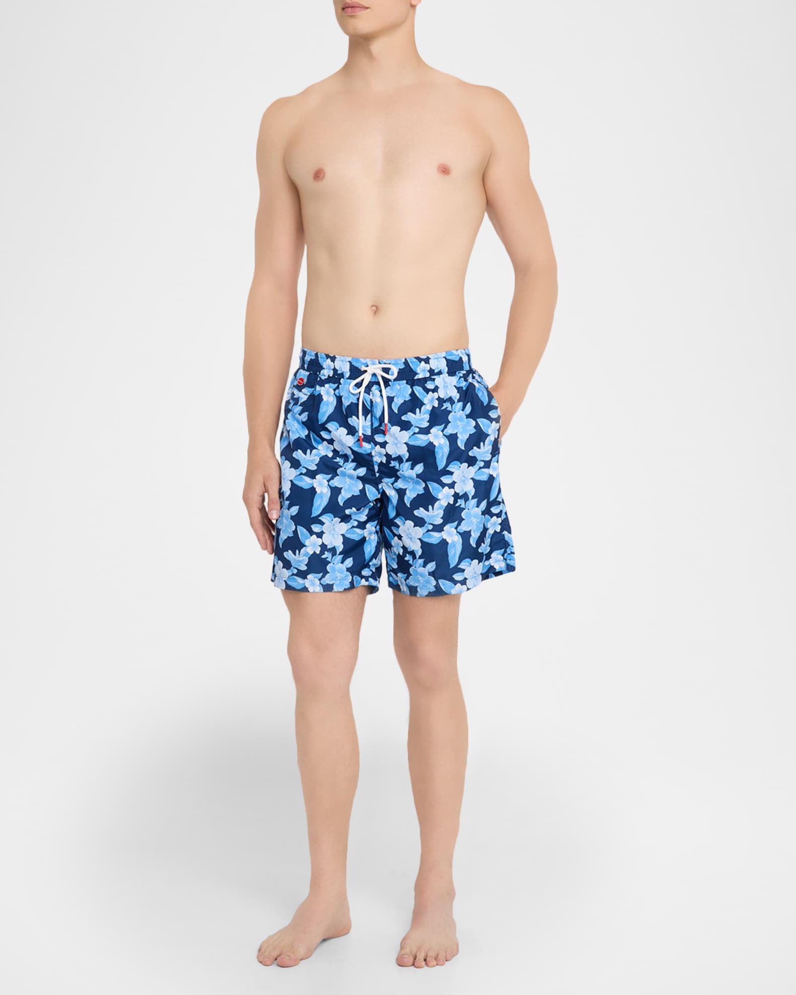 Kiton Men's Spaced Floral Swim Trunks | Neiman Marcus