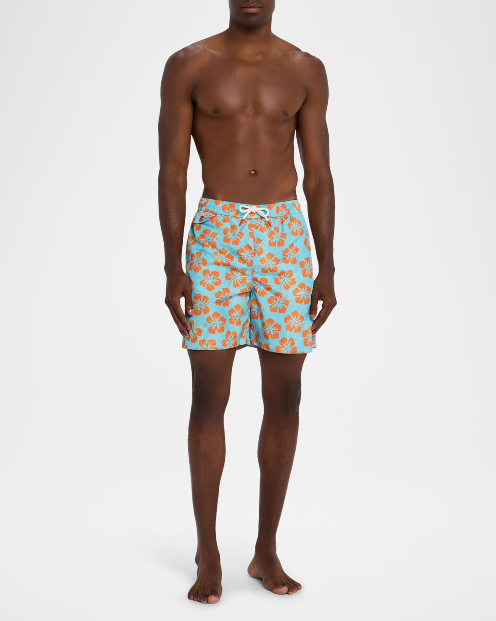Kiton Men's Tropical Floral Swim Trunks | Neiman Marcus