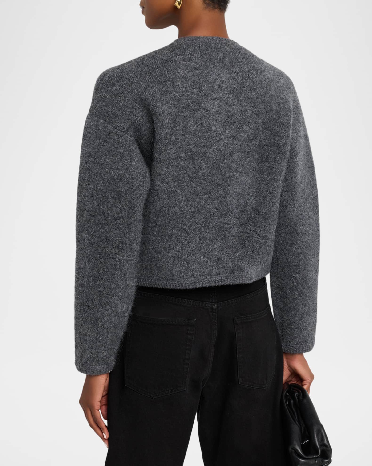 FRAME Lofty Crochet Trim Cashmere Cardigan | Neiman Marcus