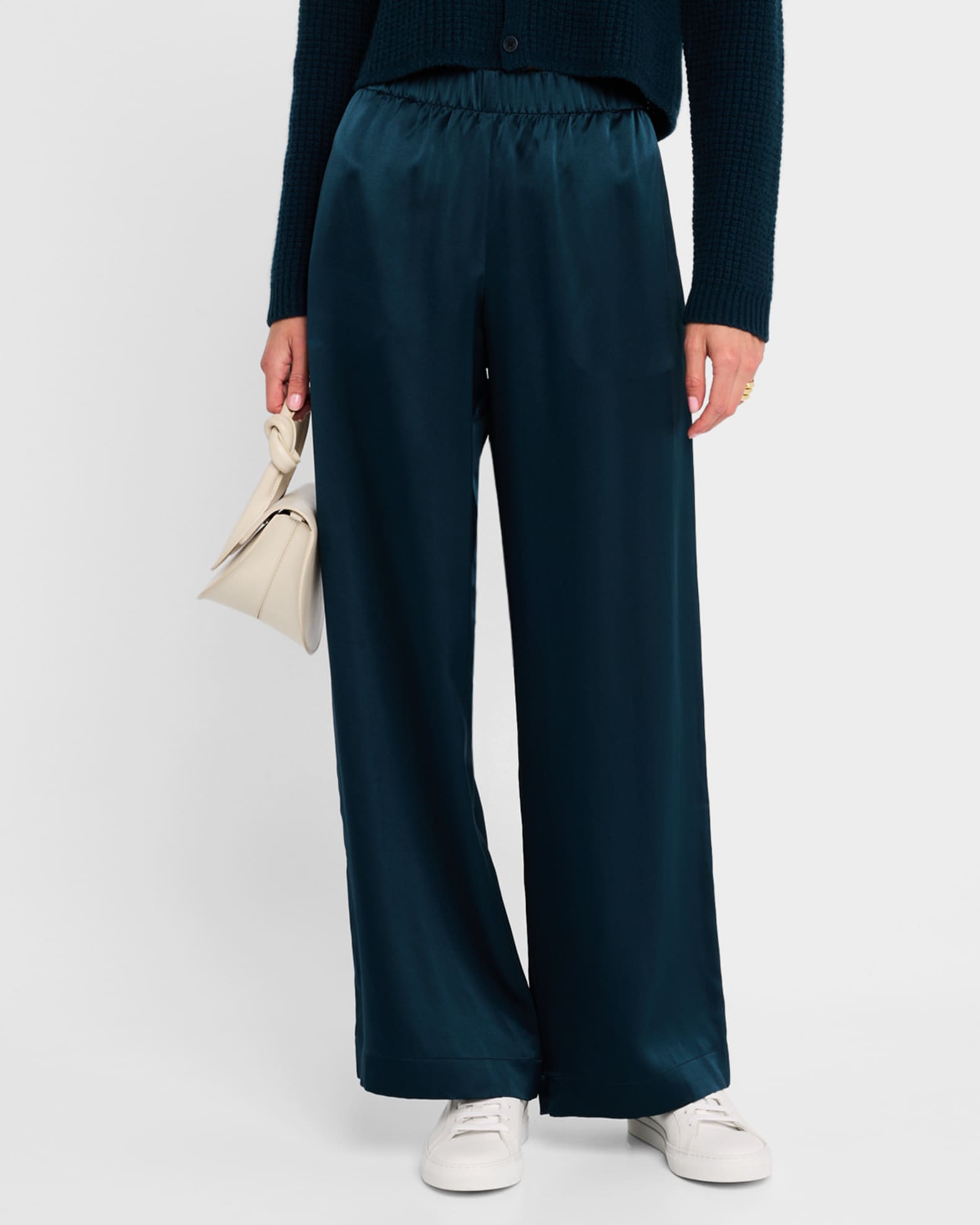 Sablyn Wide-Leg Silk Pants | Neiman Marcus