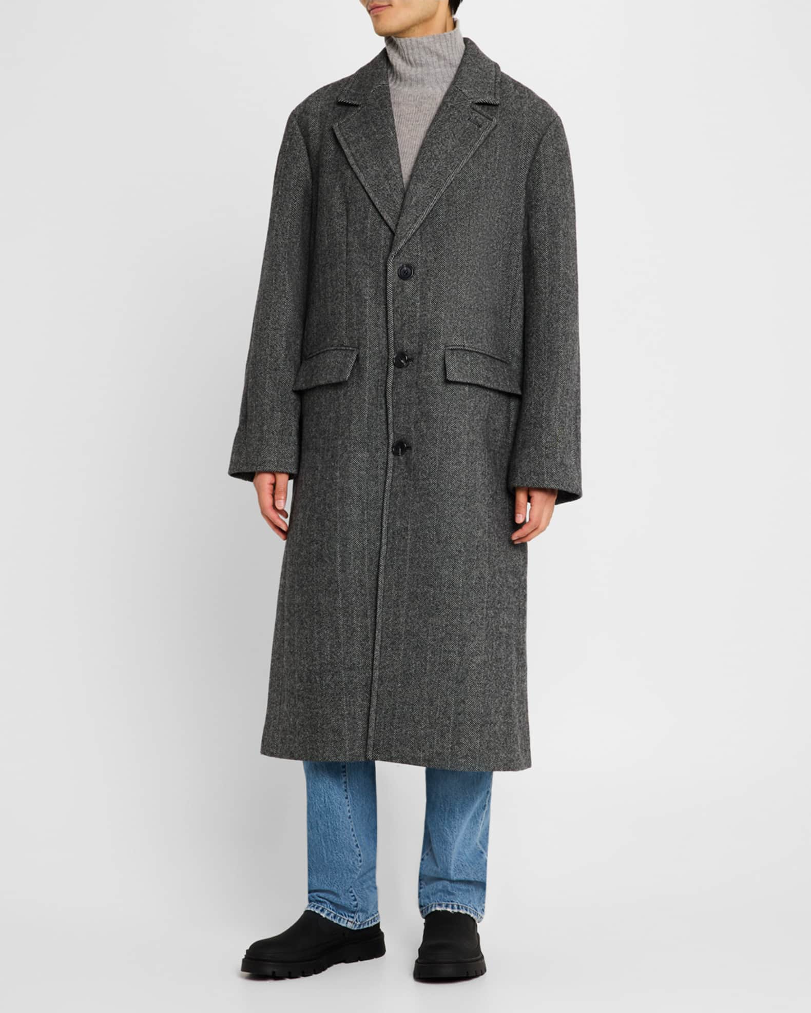 SIMKHAI Men's Robert Oversized Overcoat | Neiman Marcus