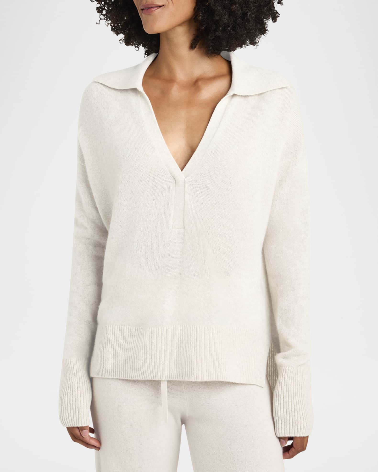 Splendid Cashmere Polo Sweater | Neiman Marcus
