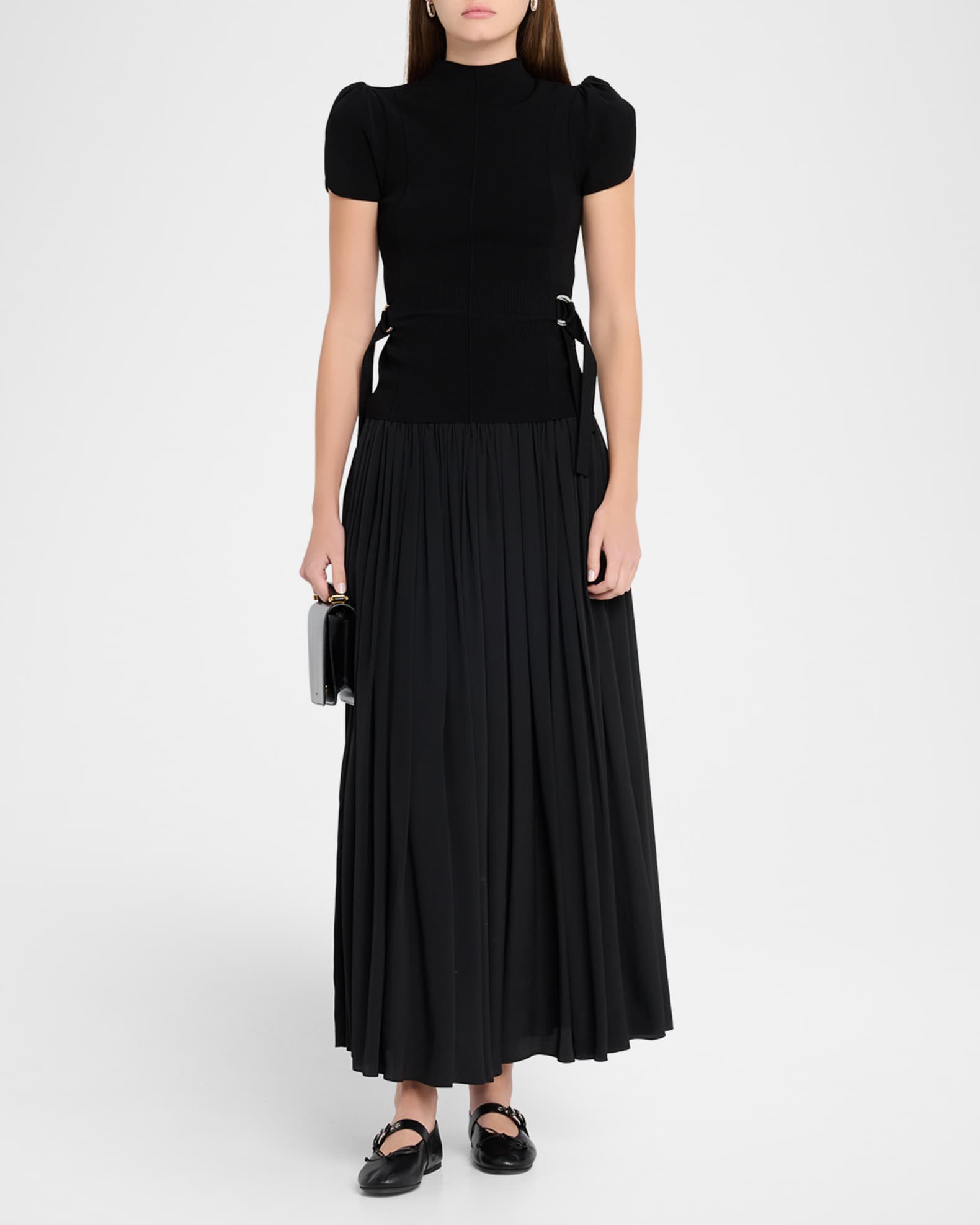 3.1 Phillip Lim Compact Rib Tulip Top | Neiman Marcus