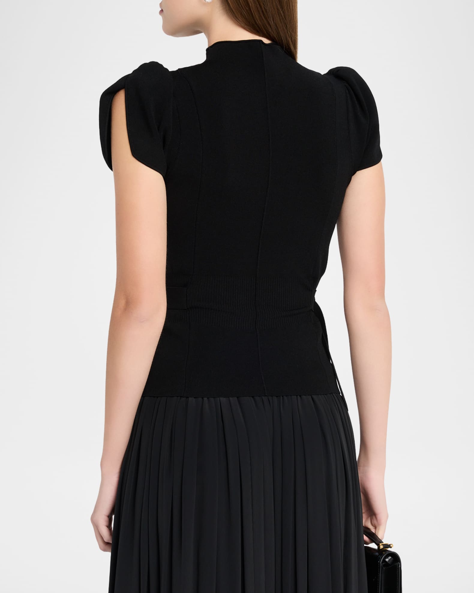 3.1 Phillip Lim Compact Rib Tulip Top | Neiman Marcus