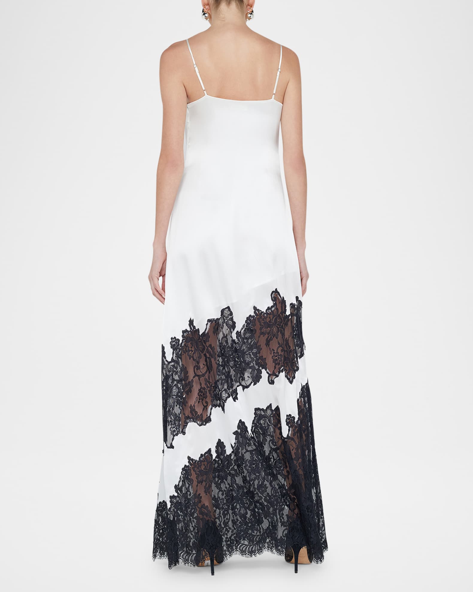 L'Agence Silvana Satin Lace Gown | Neiman Marcus