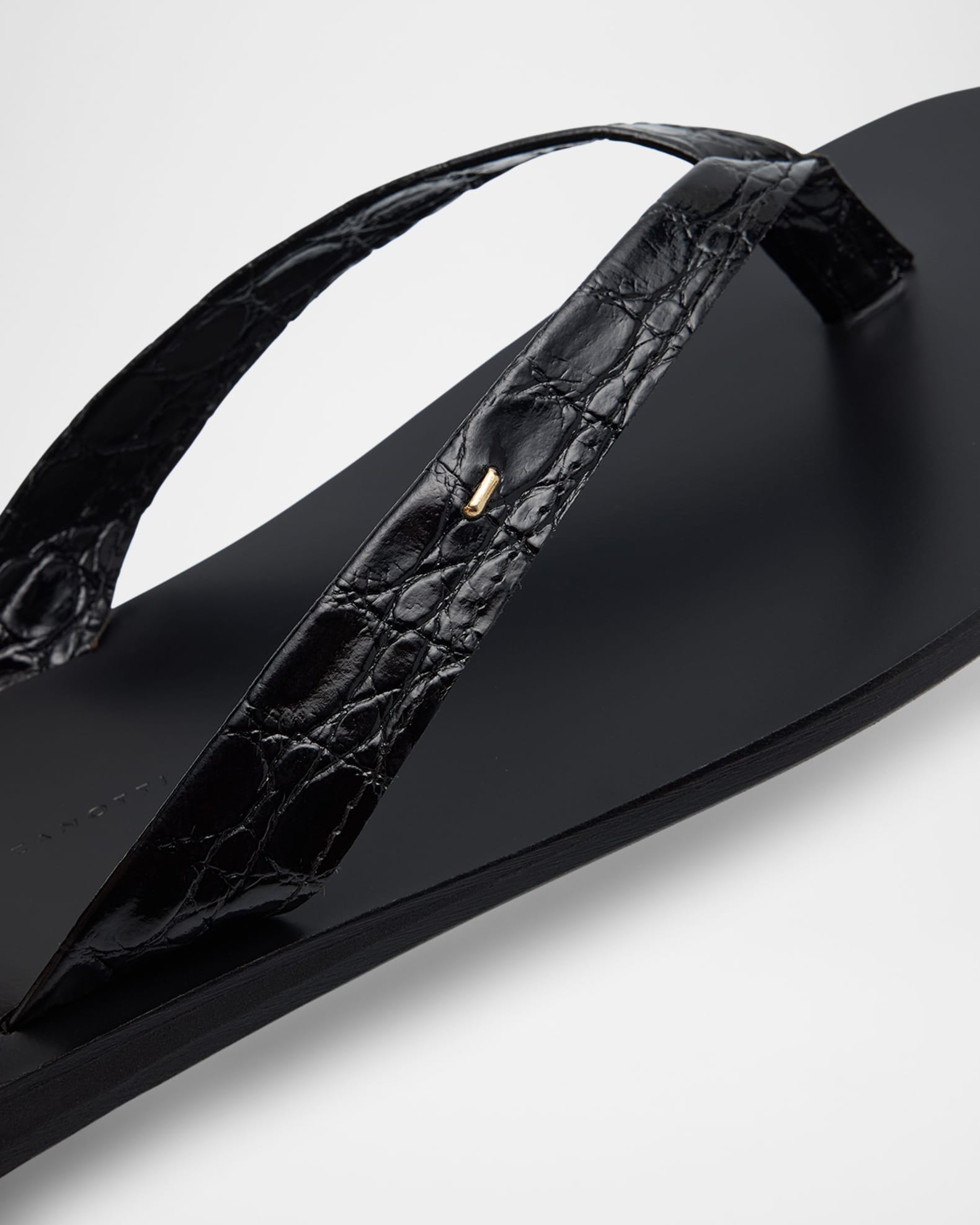 Giuseppe Zanotti Men's Hally 10 Croc-Effect Leather Flip Flops | Neiman ...