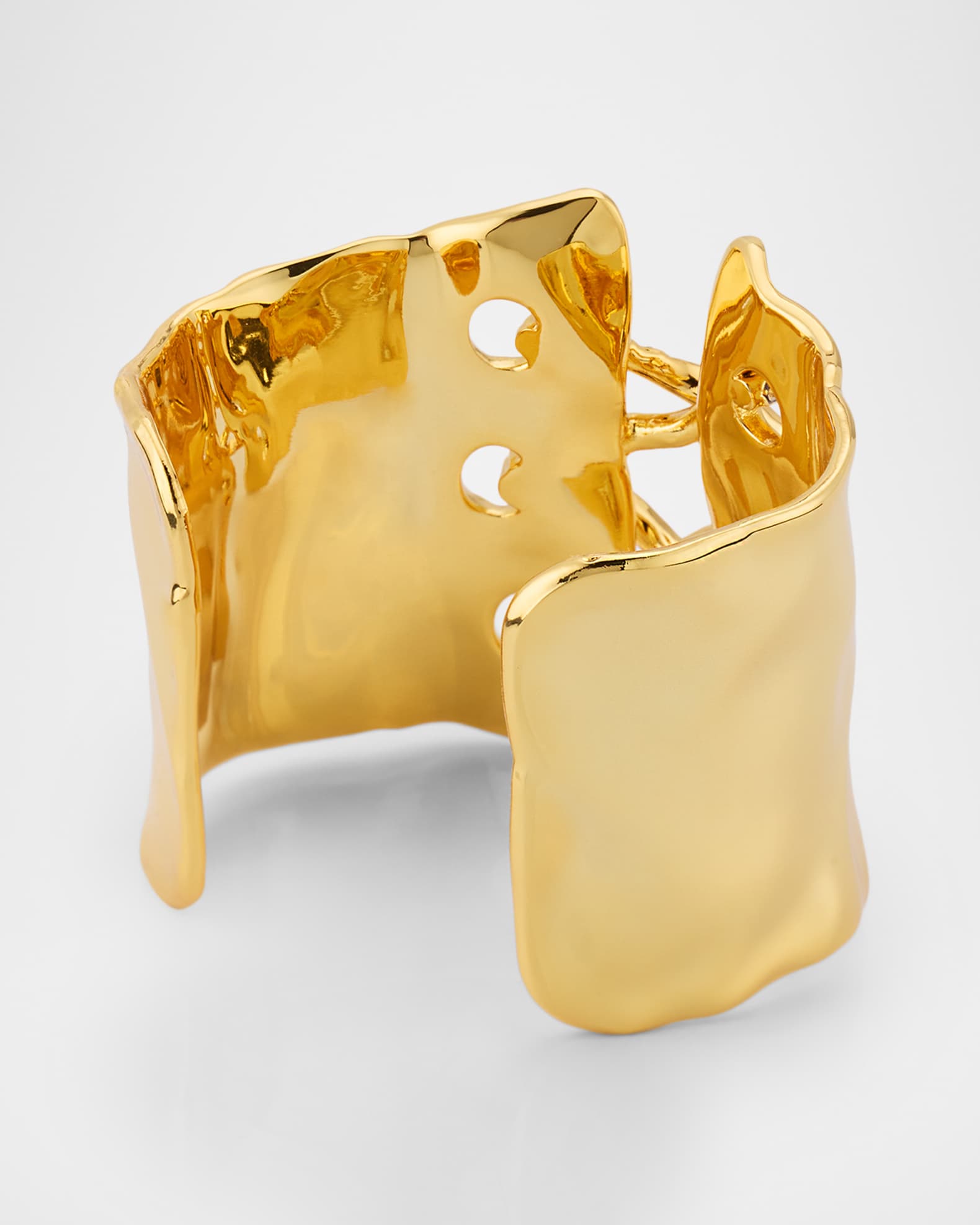 Alexis Bittar Solanales Gold Crystal Lace Up Cuff Bracelet | Neiman Marcus