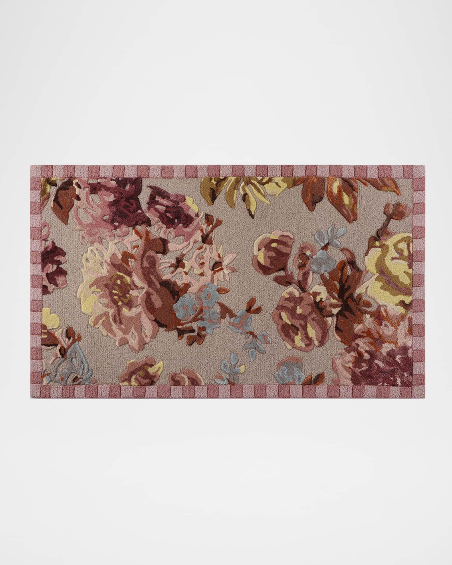 MacKenzie-Childs Dusty Rose Floral Rug, 2' x 4' | Neiman Marcus