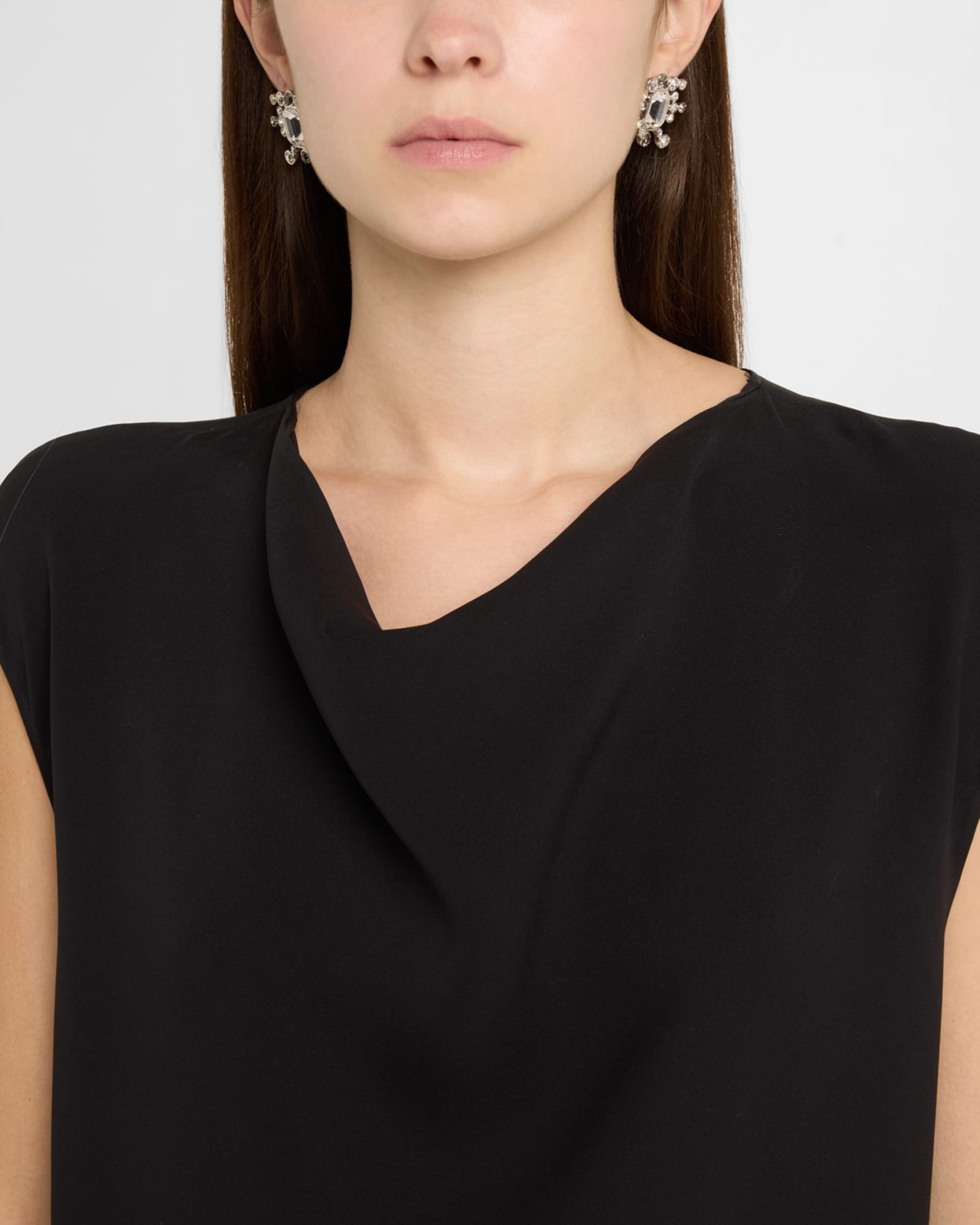 Oscar de la Renta Mixed Crystal Cluster Earrings | Neiman Marcus