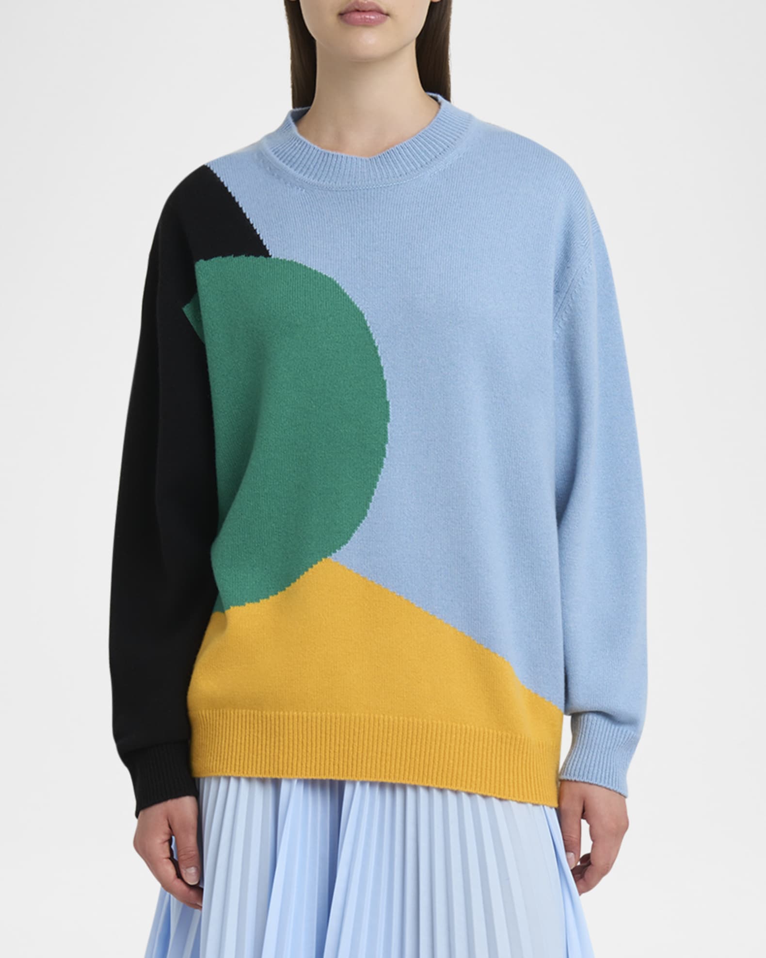 Plan C Colorblock Cashmere Knit Sweater | Neiman Marcus