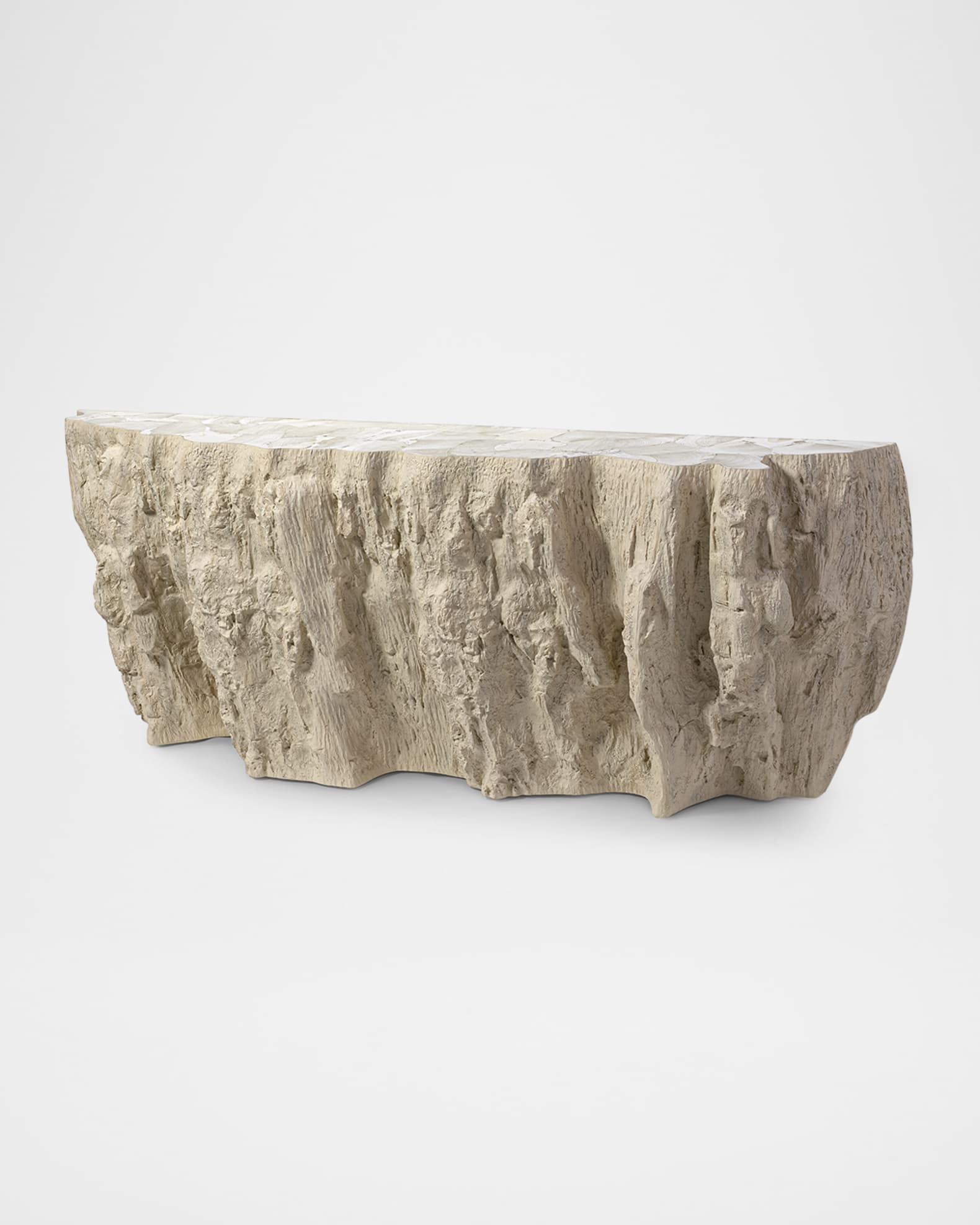 Palecek Camilla Fossilized Clam Console Table, 84.5" | Neiman Marcus
