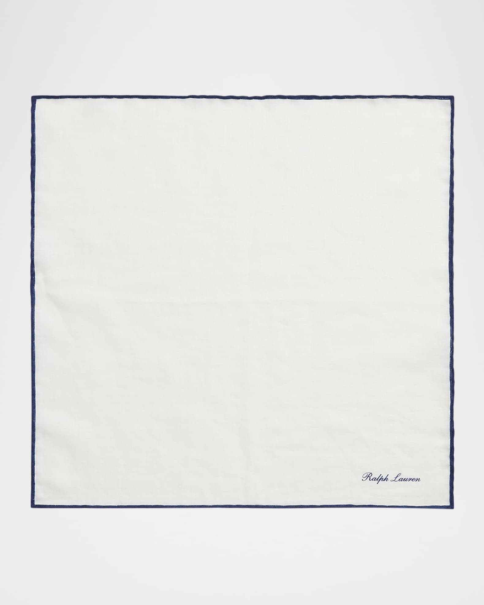 Ralph Lauren Purple Label Tipped Linen Pocket Square | Neiman Marcus