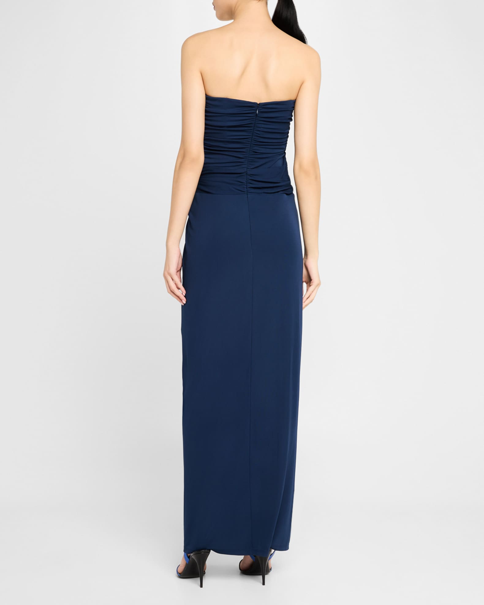 SIMKHAI Emma Strapless Draped Gown | Neiman Marcus