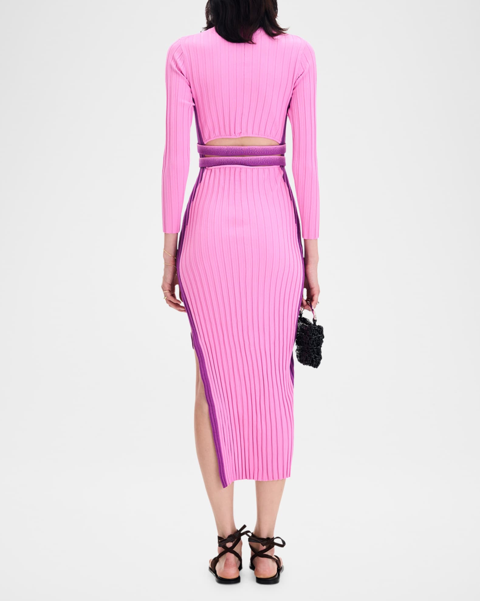 PH5 Aster Pleated Midi Dress with Wavy Slit | Neiman Marcus